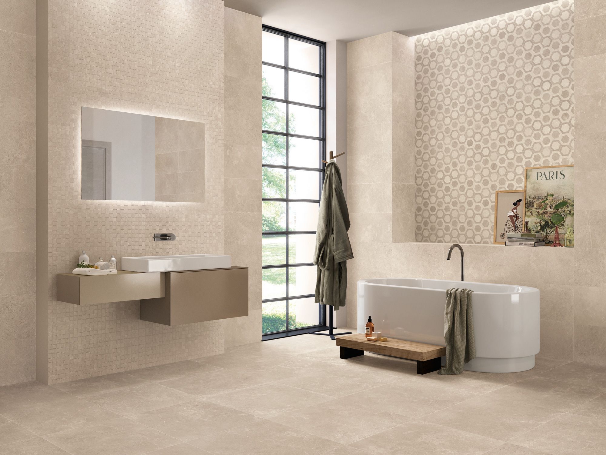 Porcelain stoneware wall/floor tiles with stone effect MILESTONE SAND ...