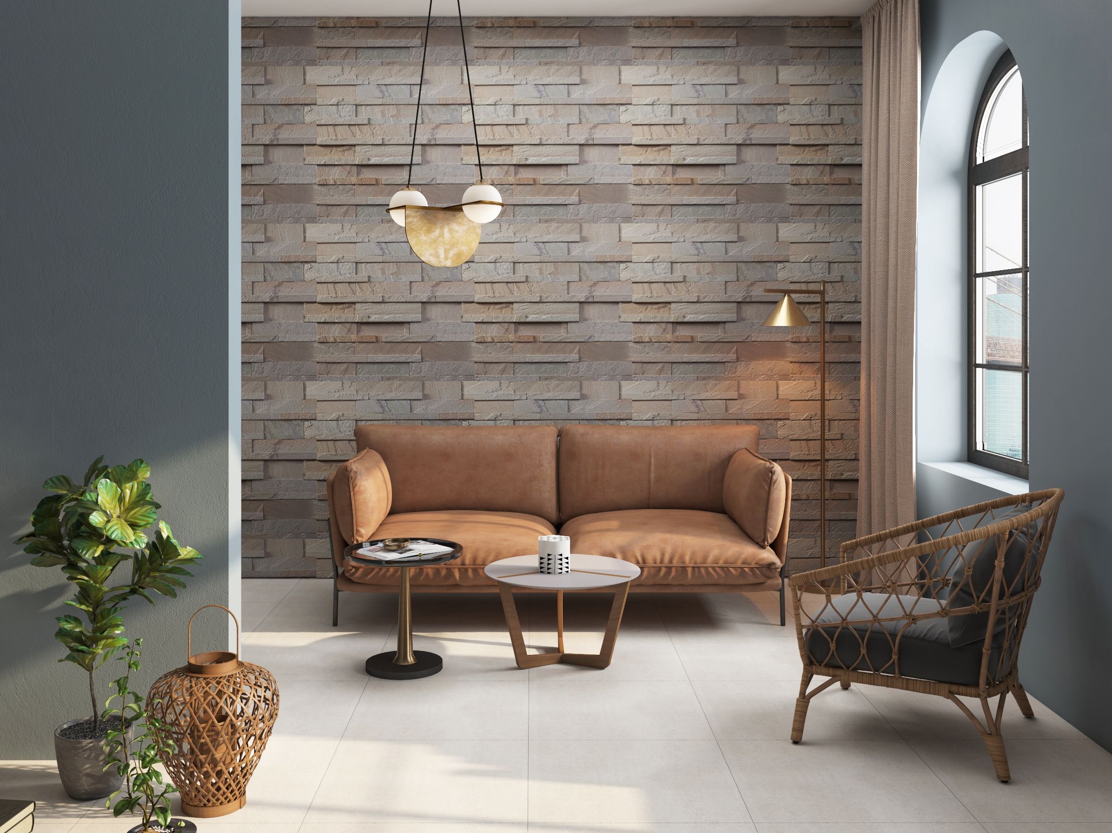 Natural stone 3D Wall Cladding MINT NATURAL SANDSTONE MERIDIAN By Stone Age