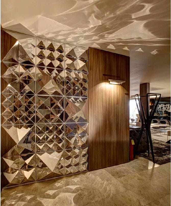 Modular 3D Wall Tile MIRROR SCULPTURES 9 Mirror Collection By Verpan ...