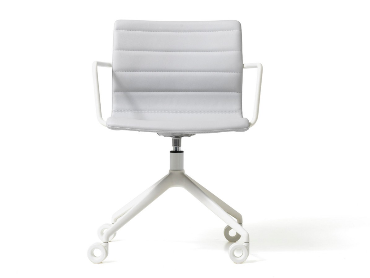 MISS Swivel Eco-leather office chair with armrests with 4-spoke base By ...