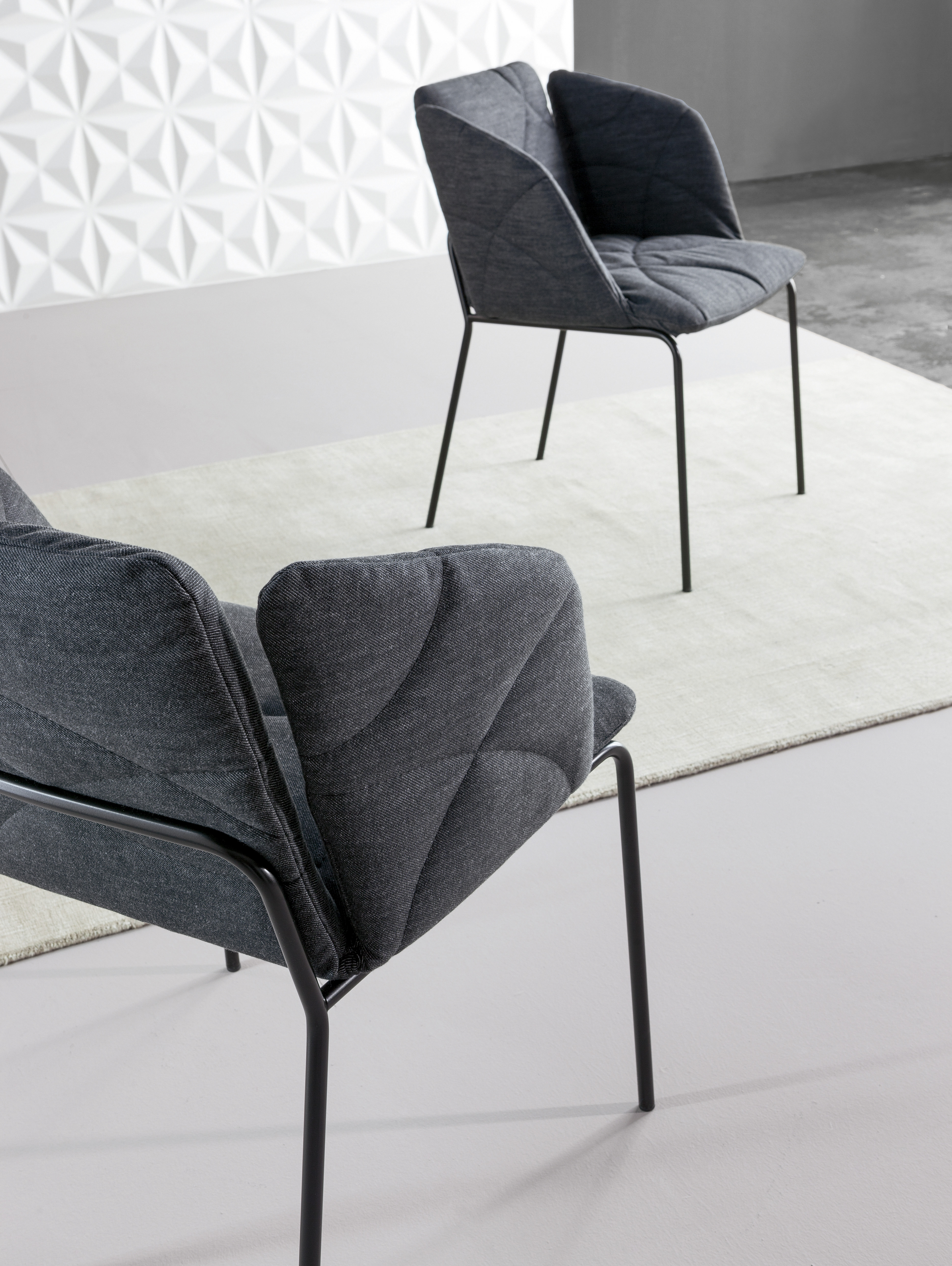 Upholstered fabric chair with armrests MISS WHY NOT By Bonaldo design ...