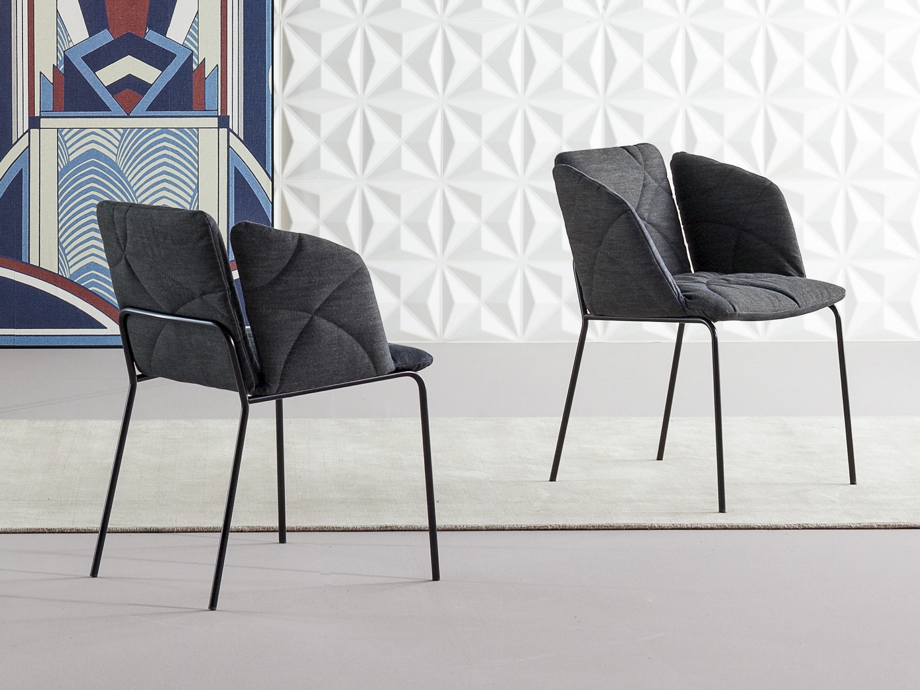Upholstered fabric chair with armrests MISS WHY NOT By Bonaldo design ...