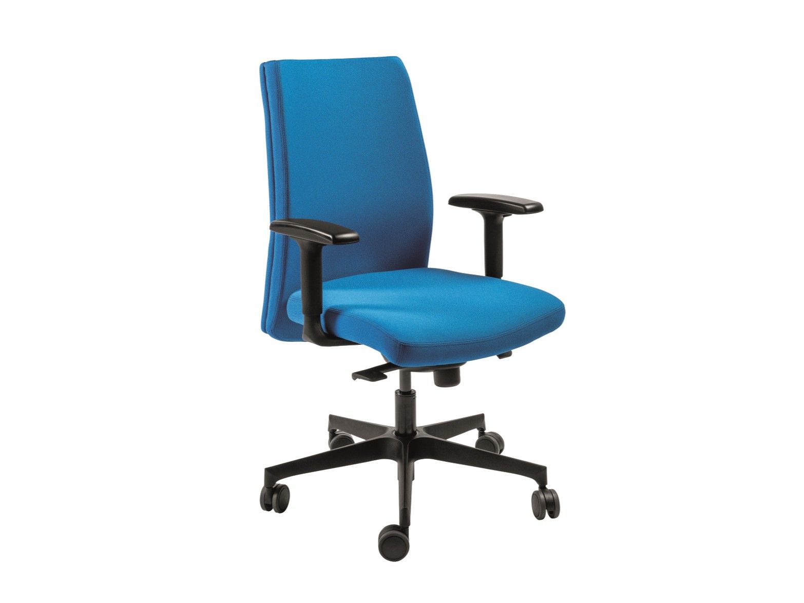 MISSISSIPPI Height-adjustable fabric office chair with armrests with 5 ...