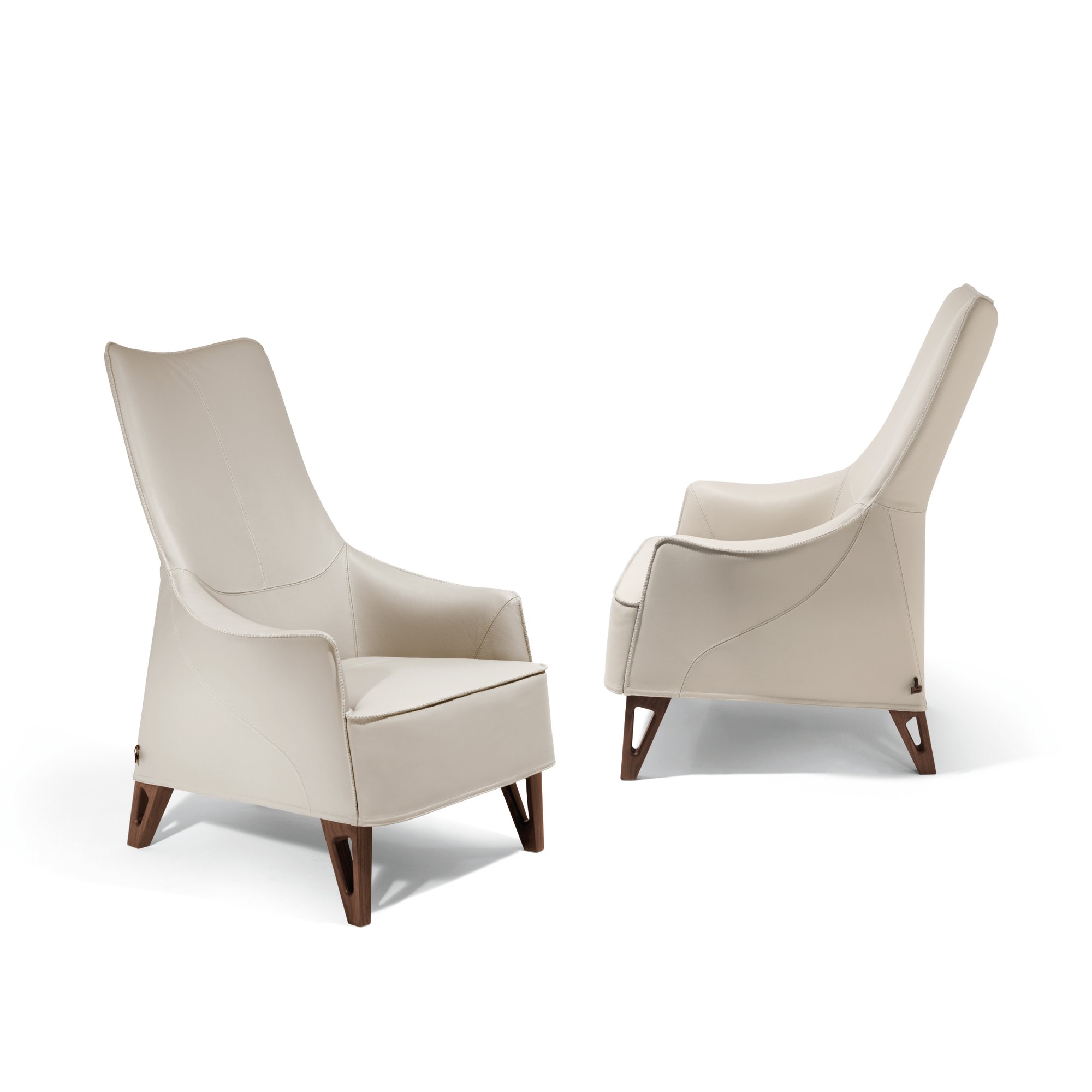 MOBIUS Bergere leather armchair with armrests By Giorgetti | design ...