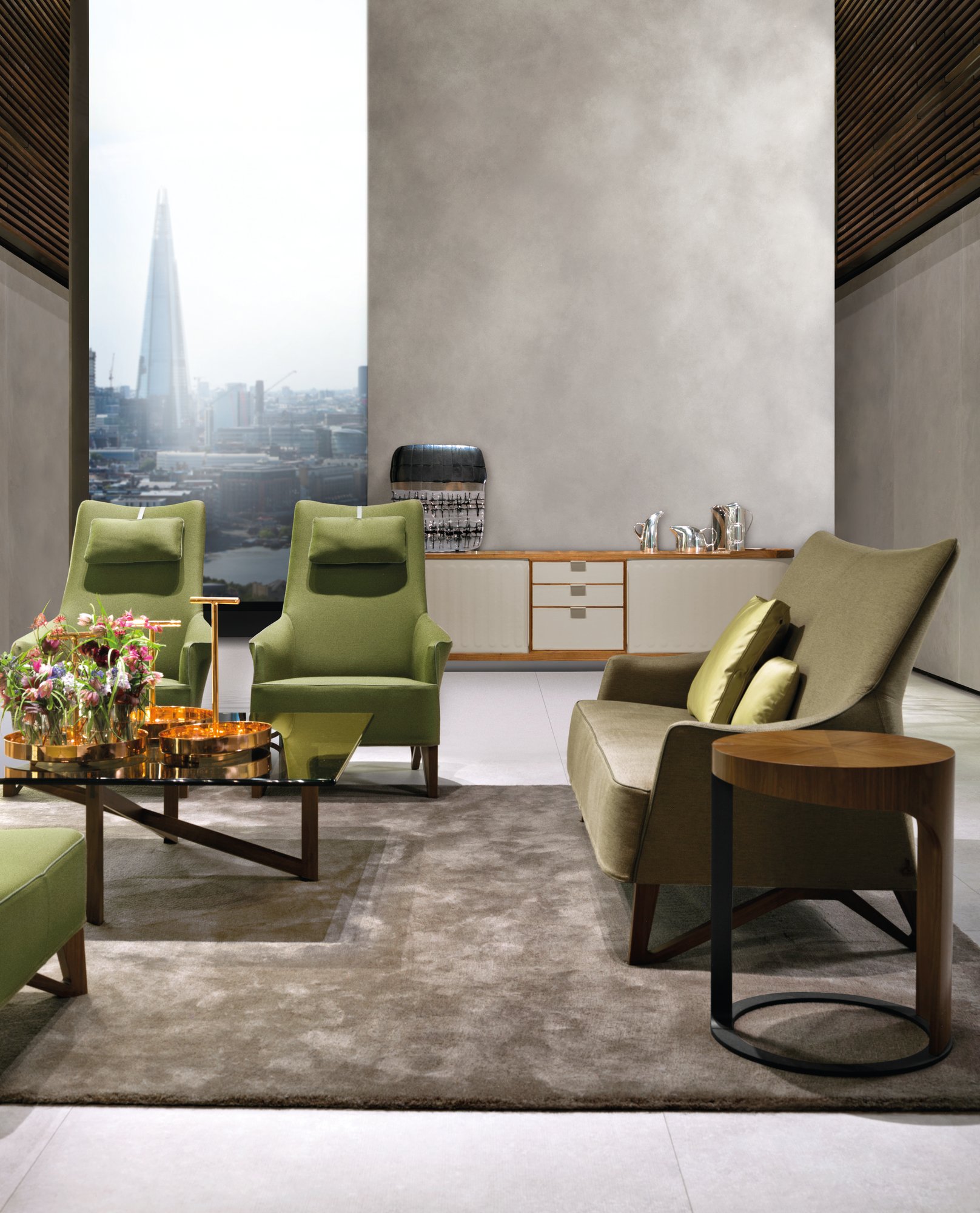 MOBIUS | Tanned leather armchair Mobius Collection By Giorgetti design ...
