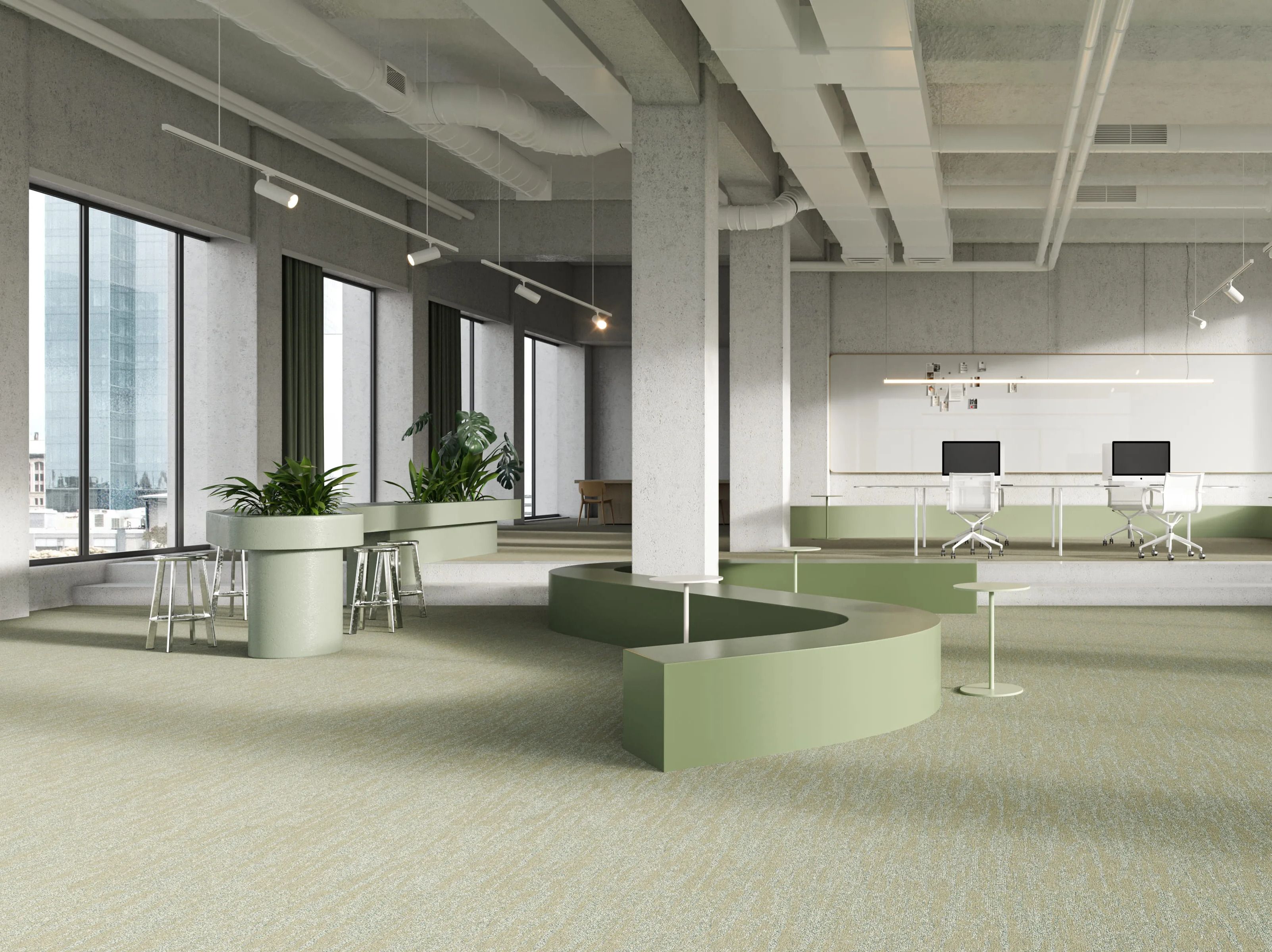 GRIND Moquette in ECONYL® a quadrotte By Modulys