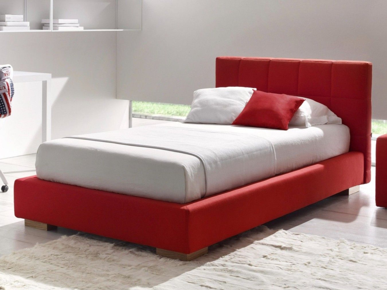 MONO BASIC - MONO SPONDA LARGE Full size upholstered bed By Duomo Design