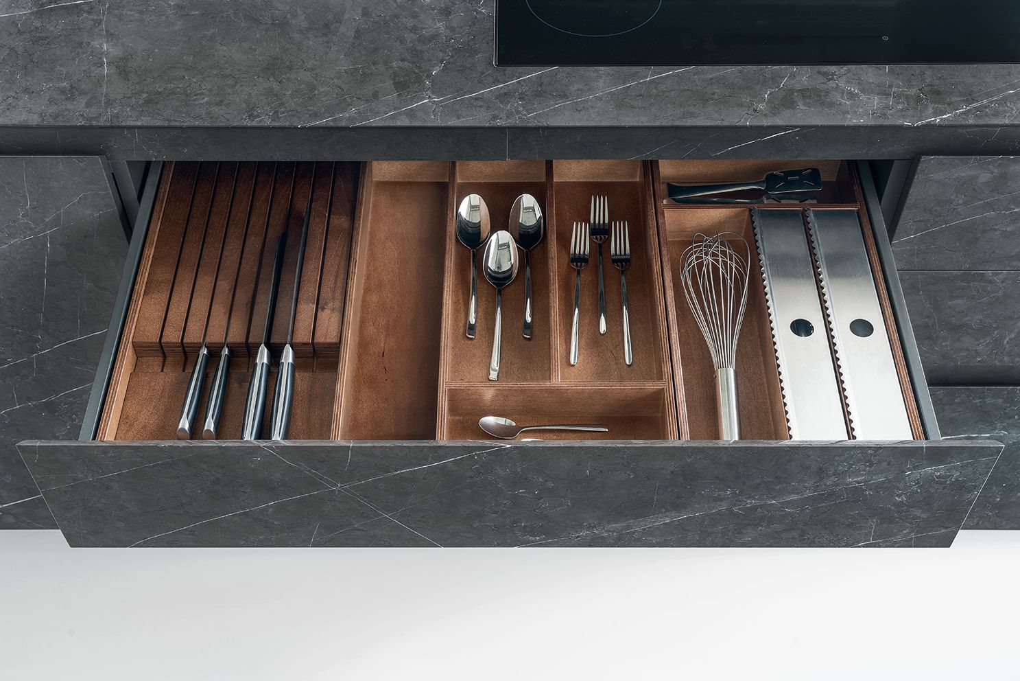 MONOLITH Marble kitchen with island By Zajc