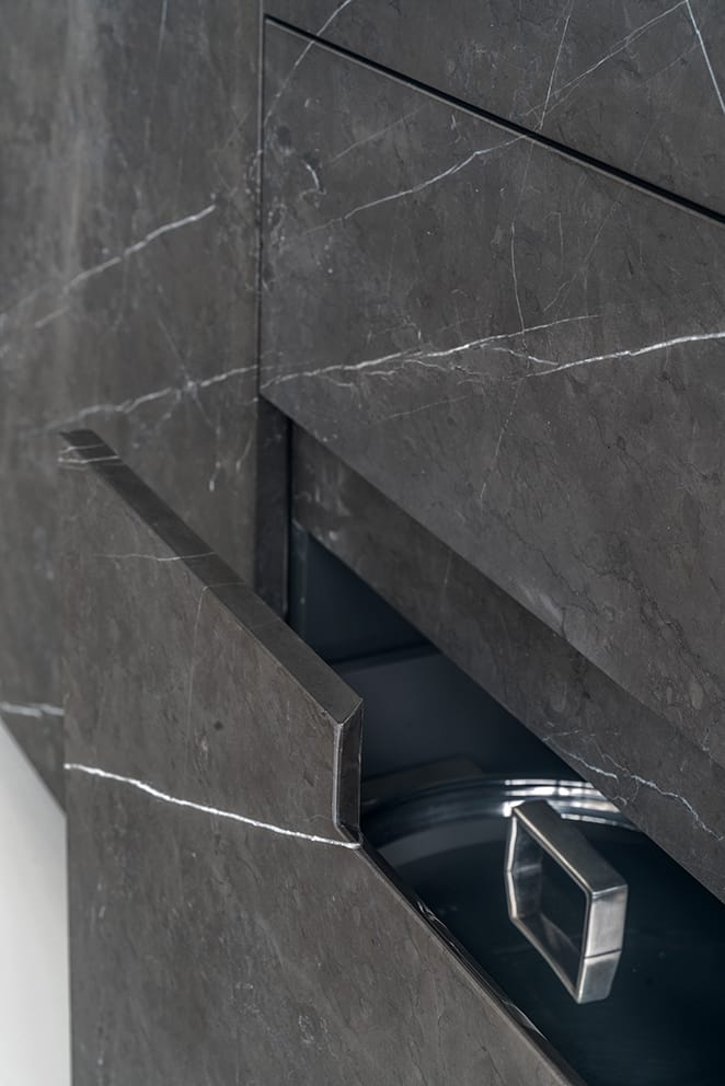 MONOLITH Marble kitchen with island By Zajc