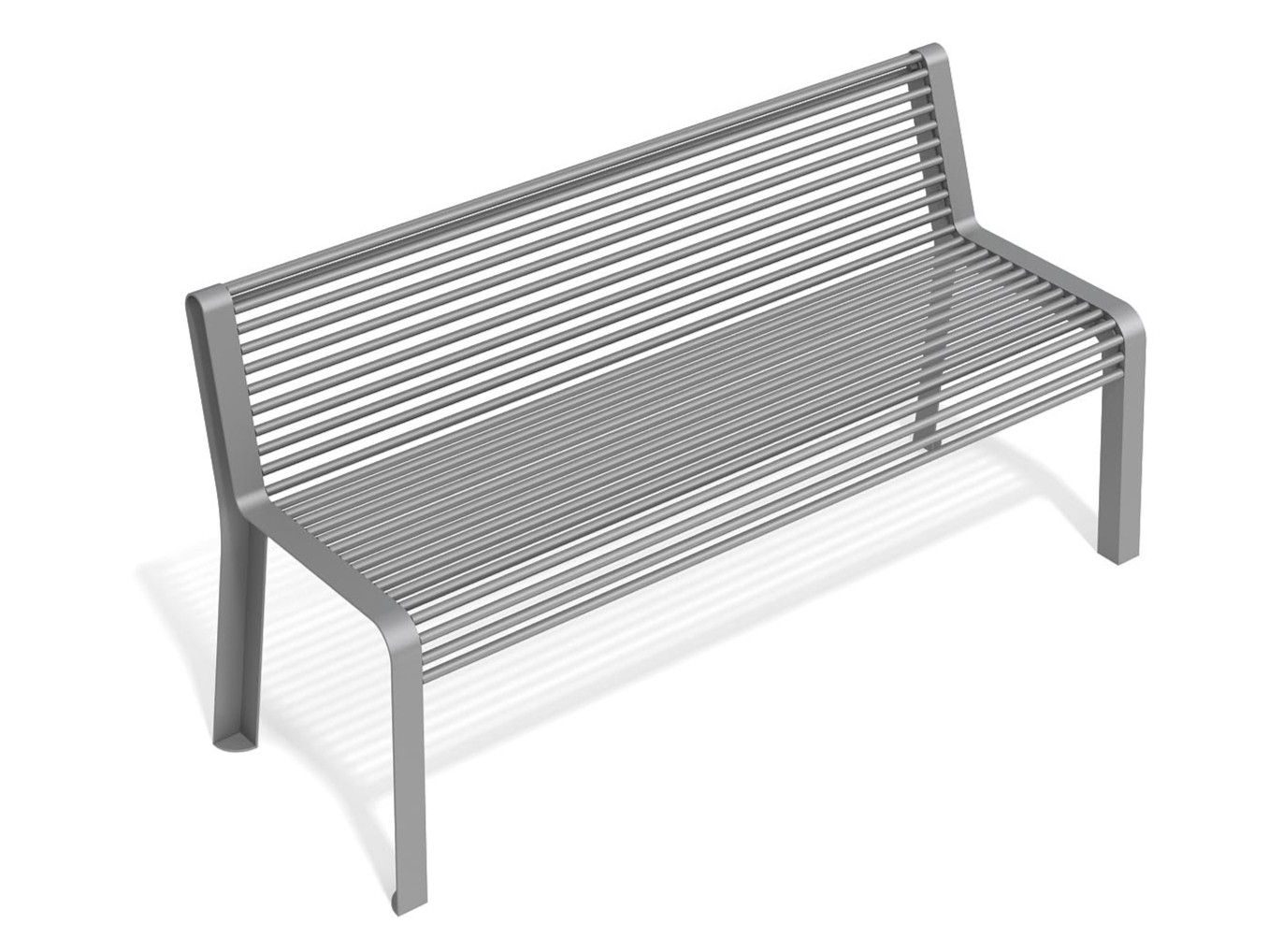 Steel bench with back MOOD MST Mood Collection By Metalco design ...