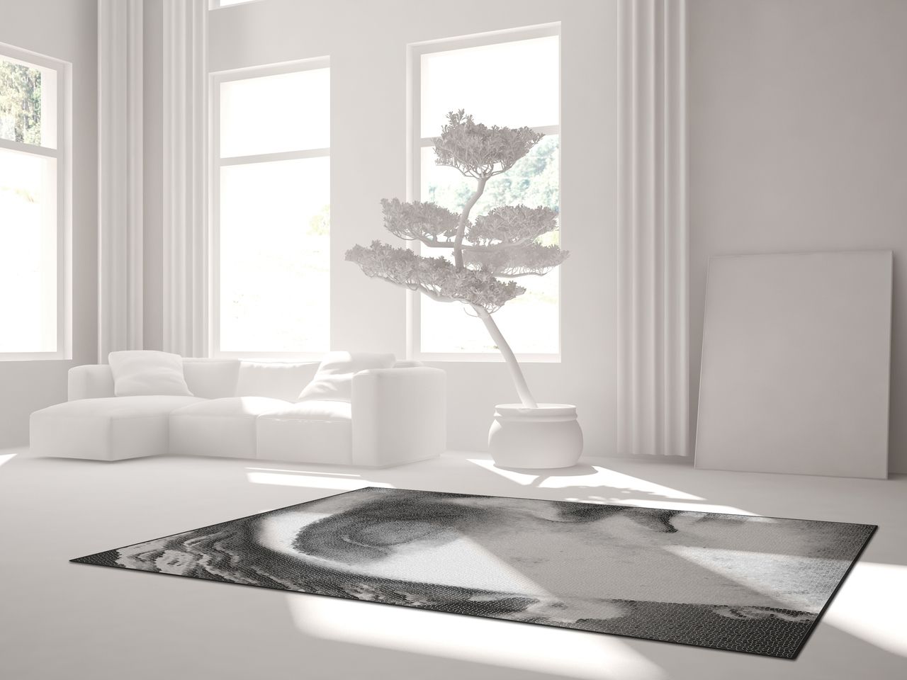 Rectangular polyamide rug MOSAIC STATUE #2 Paper and Stone Collection ...