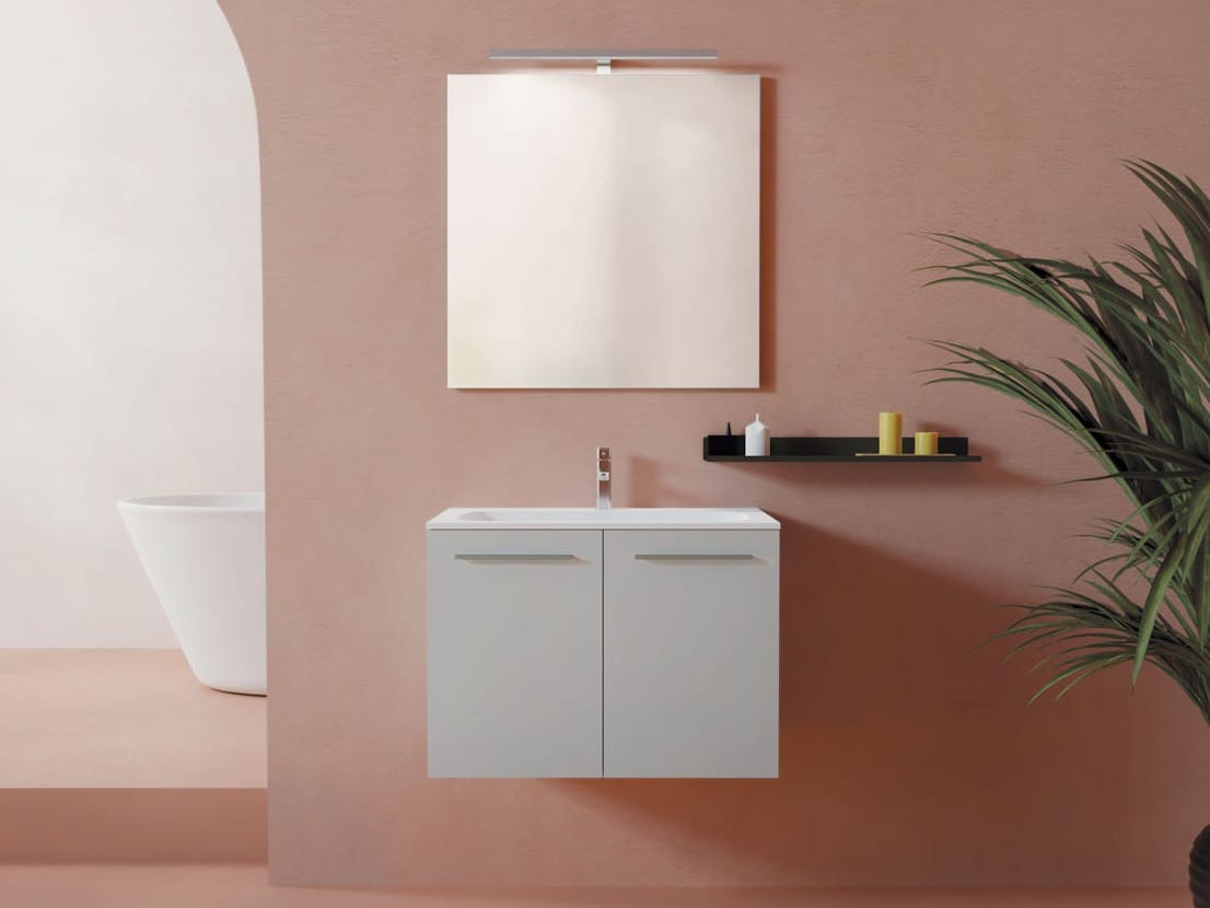MOX | Vanity unit with doors Mox Collection By ALPEMADRE
