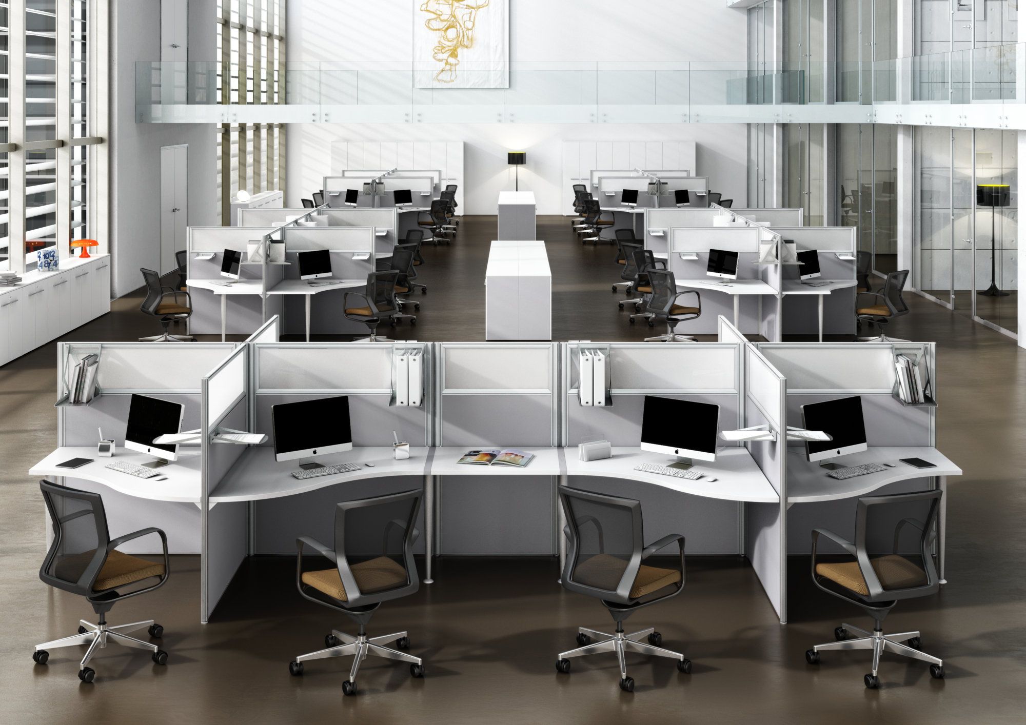 GLAM Sectional wooden office desk with drawers By Styloffice