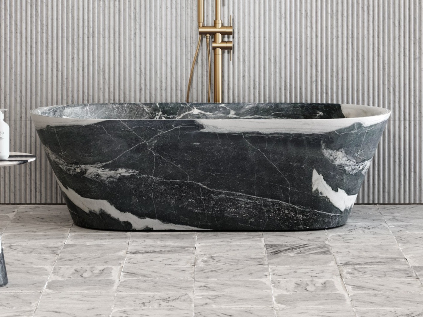 MUSE | Marble bathtub Freestanding oval marble bathtub By LUSSO