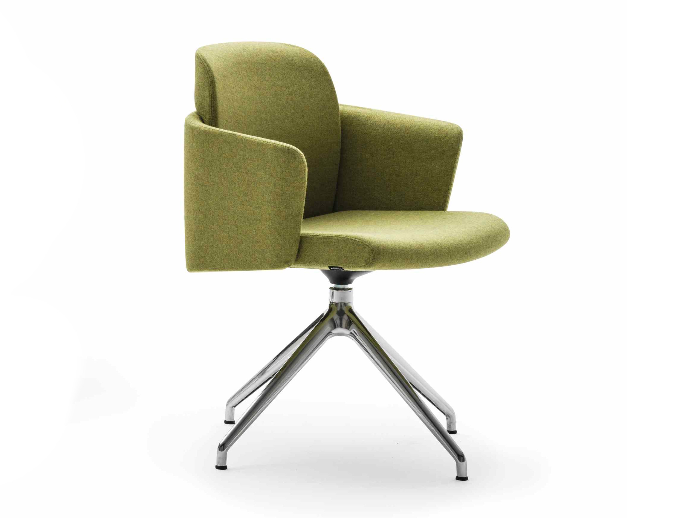 HUB Swivel trestle-based fabric office chair By Bralco | design ...