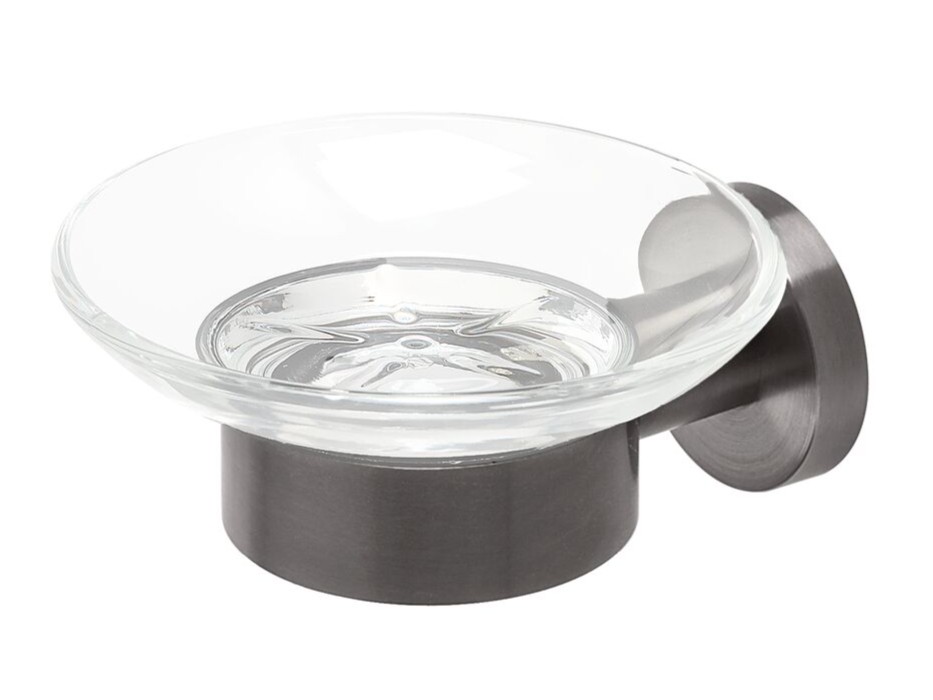 NEMOX BRUSHED Wall-mounted metal soap dish By Geesa
