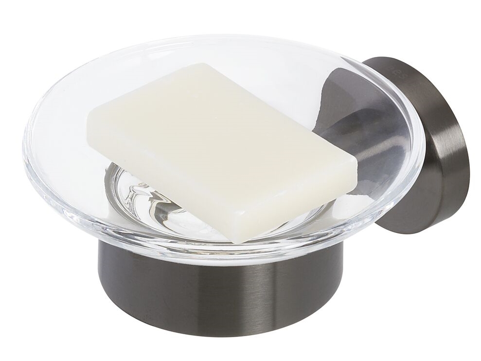 NEMOX BRUSHED Wall-mounted metal soap dish By Geesa