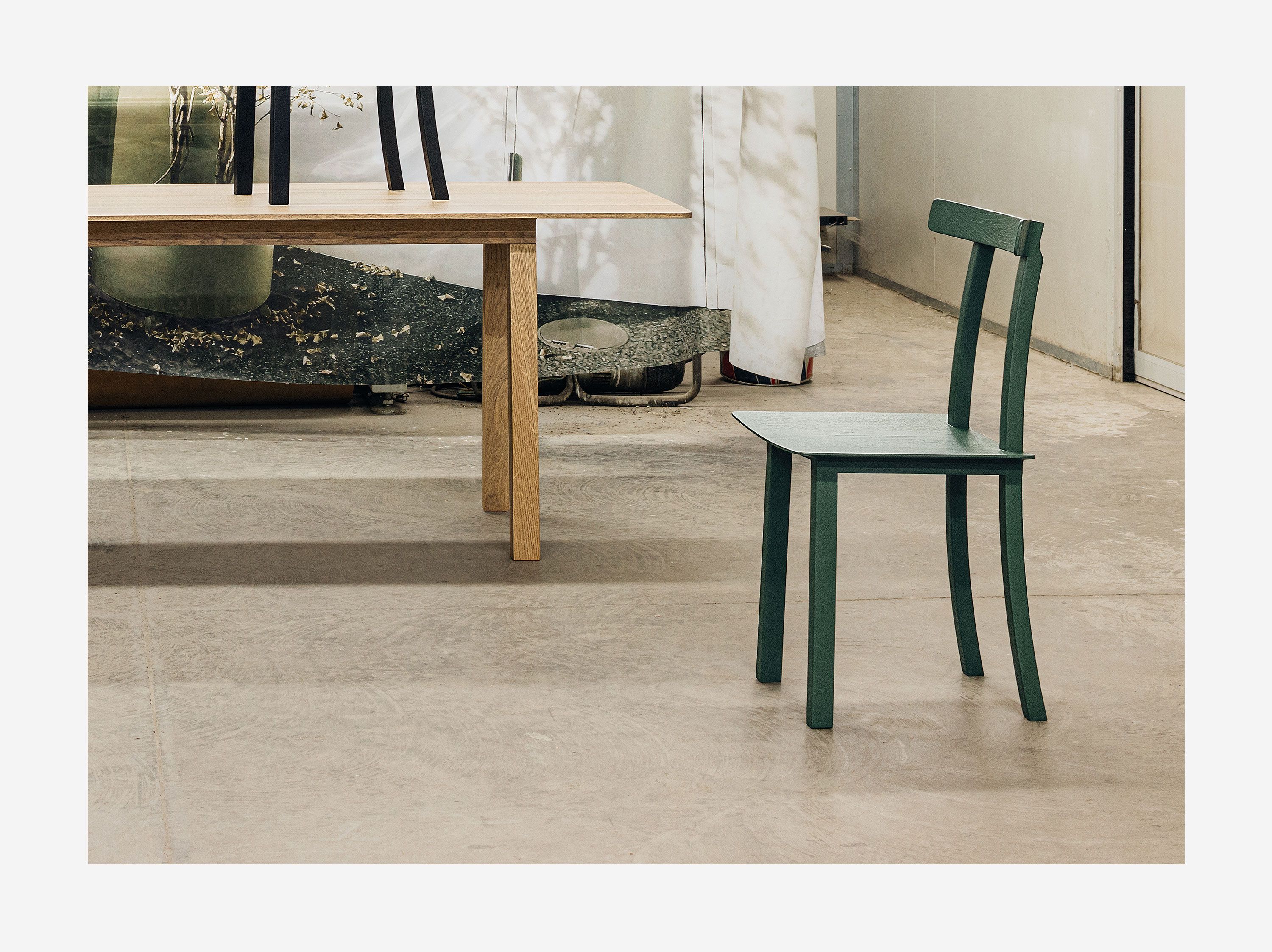 NERVOSA Oak chair open back By Woak | design Francesco Faccin