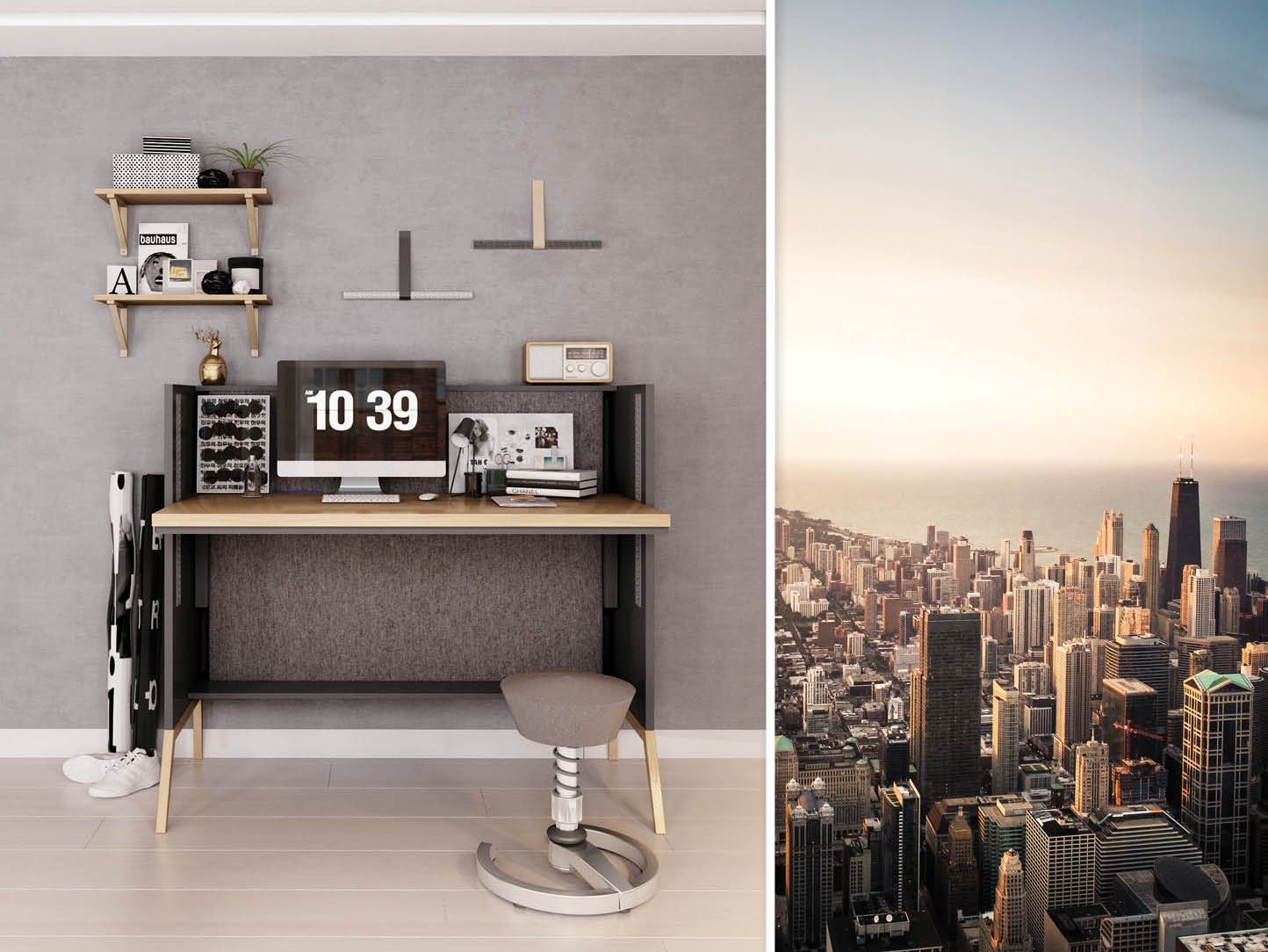 Height-adjustable writing desk NEST By Mikomax Smart Office design ...