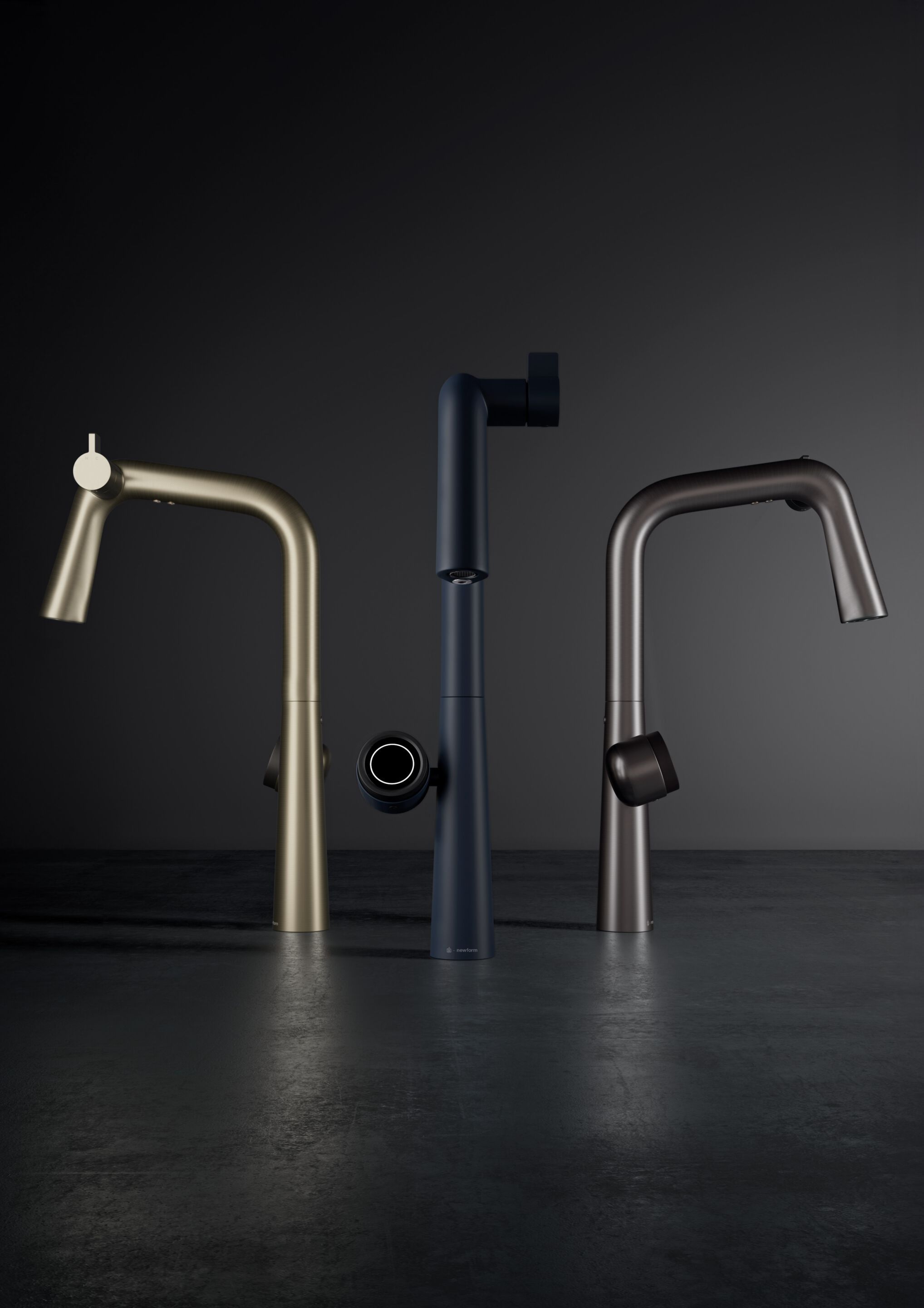 ALKIMIA 73300 Electronic kitchen mixer tap with swivel spout By newform