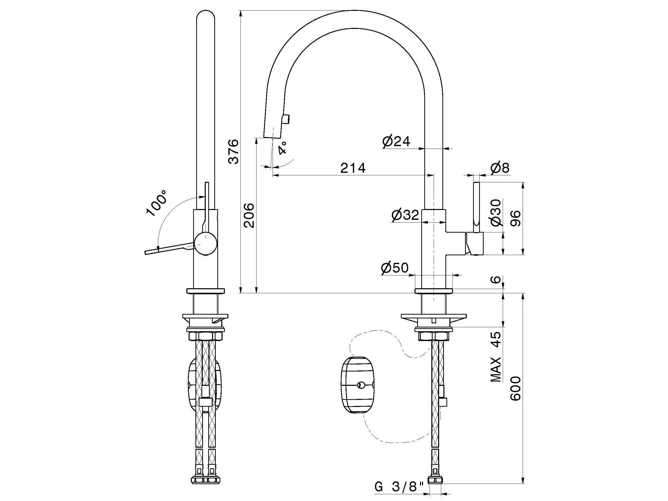 MAKI 71845 Kitchen tap By newform