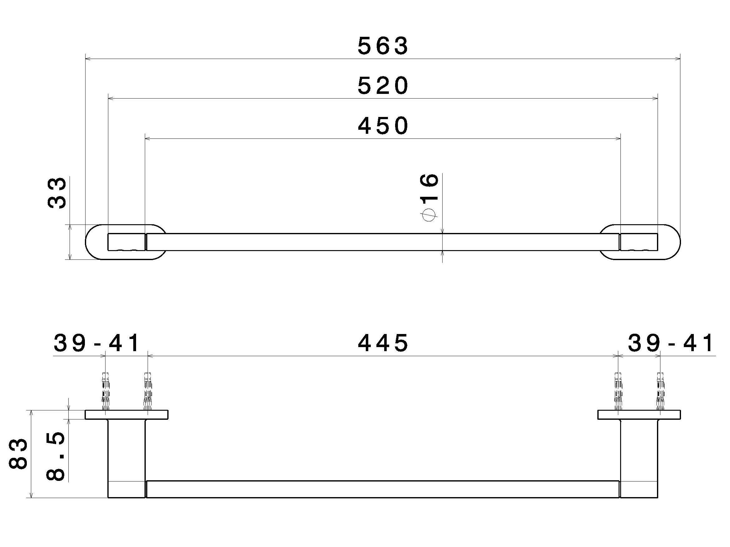 ROUND ACCESSORIES 67227 / 67228 / 67229 Towel rack By newform