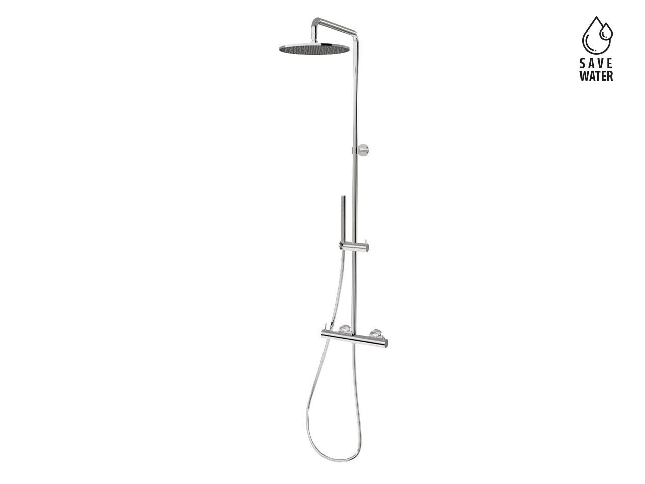 SHOWER COLUMNS 61167 Wall-mounted shower panel with hand shower By newform