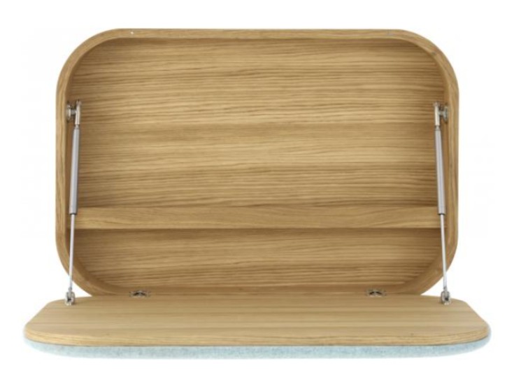NUBO Wall mounted oak secretary desk with flap doors By Ligne Roset ...