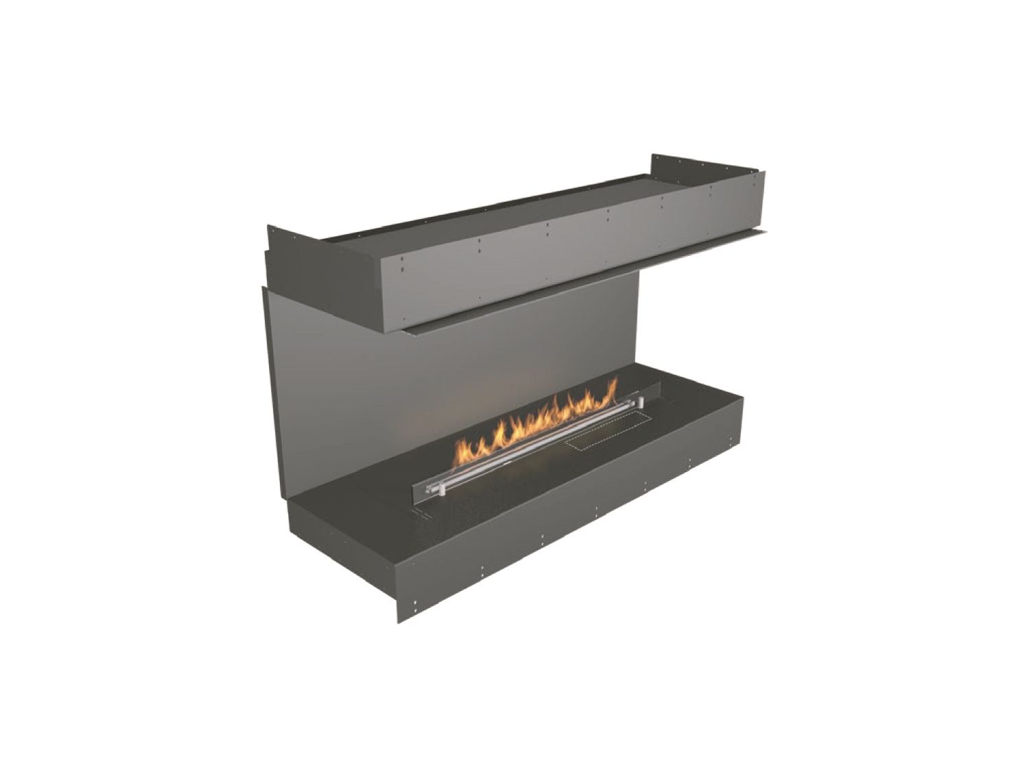 3-sided built-in bioethanol firebox NZ36F Three-Sided Firebox NetZero ...