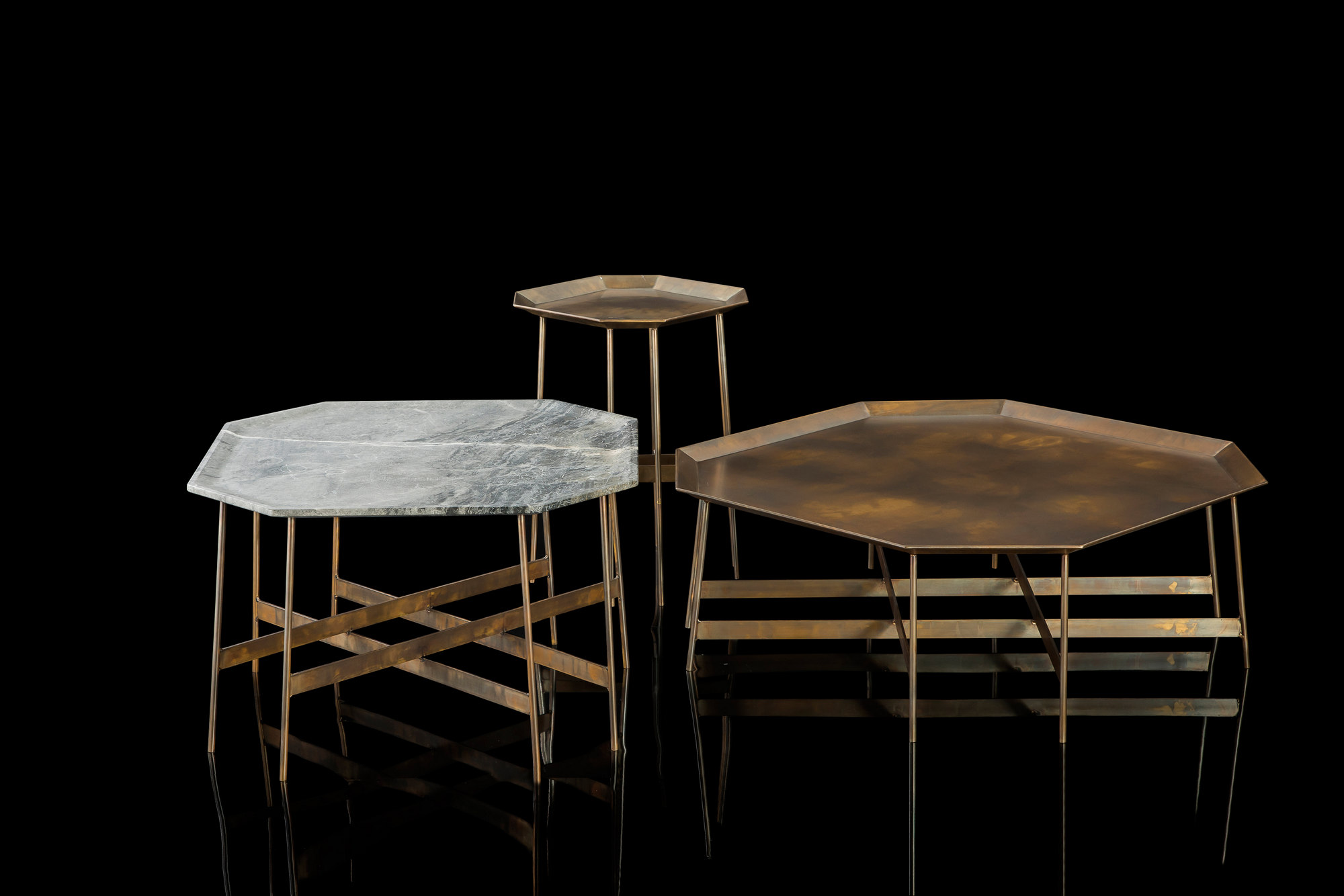 OCTAGON Octagonal stone coffee table By Henge | design Massimo Castagna