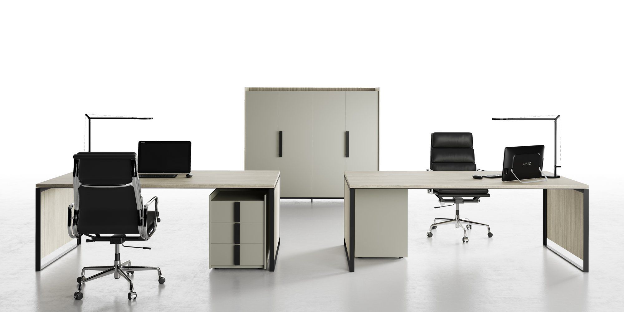 MAGENTA | Office desk with drawers Magenta Collection By CUF Milano ...