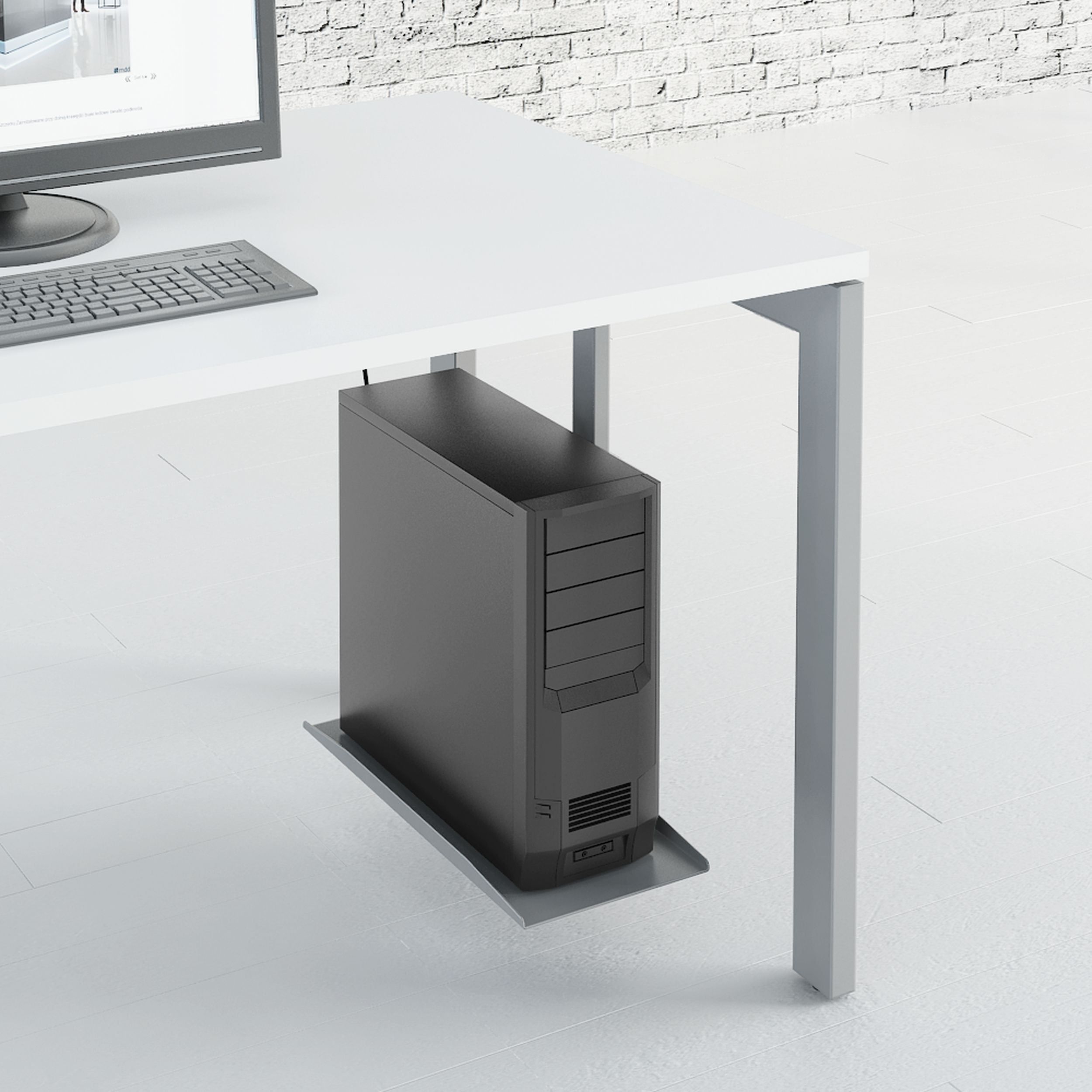 L-shaped melamine-faced chipboard workstation desk OGI_U | L-shaped ...