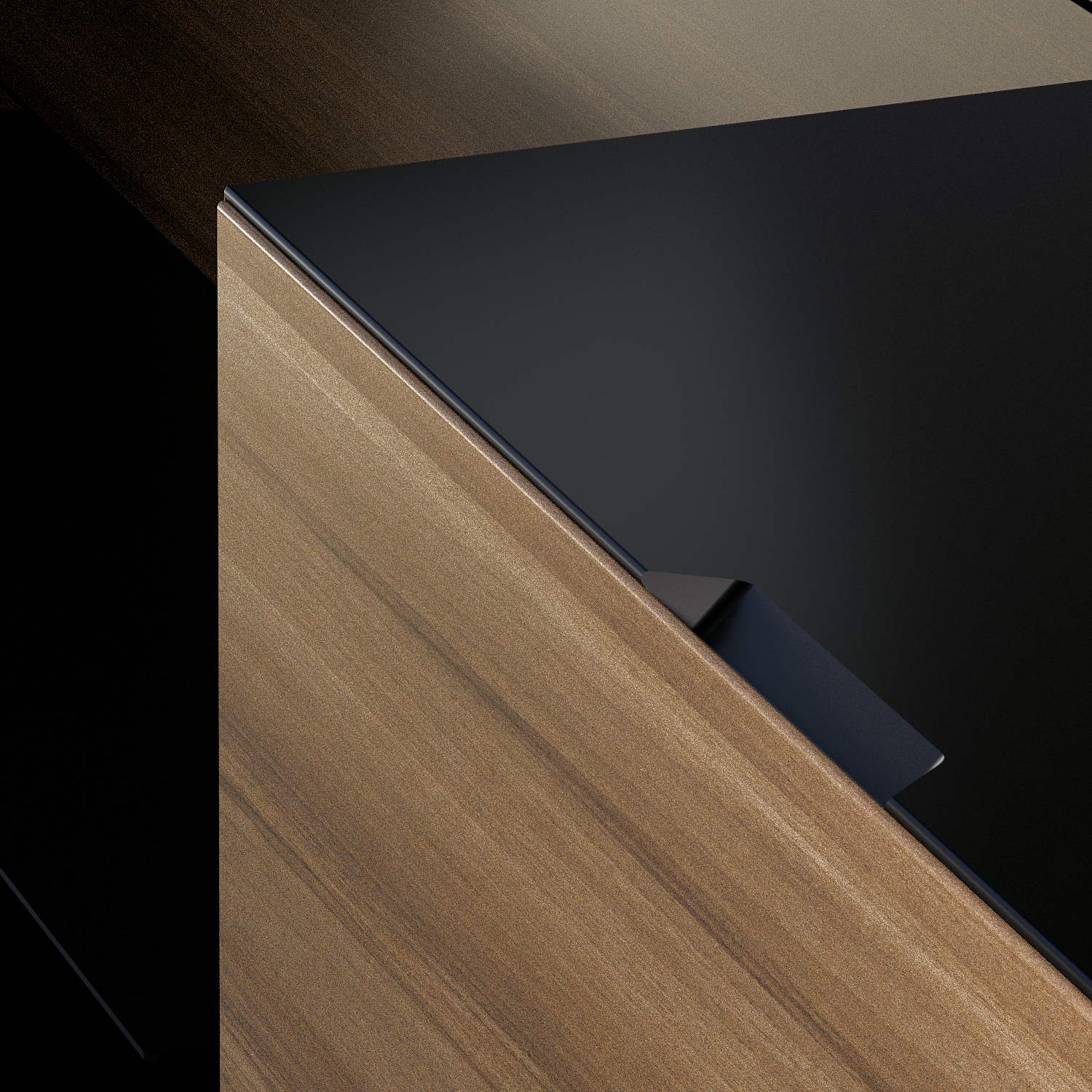 OUTLINE Wooden sideboard / office shelving By FANTONI | design Metrica