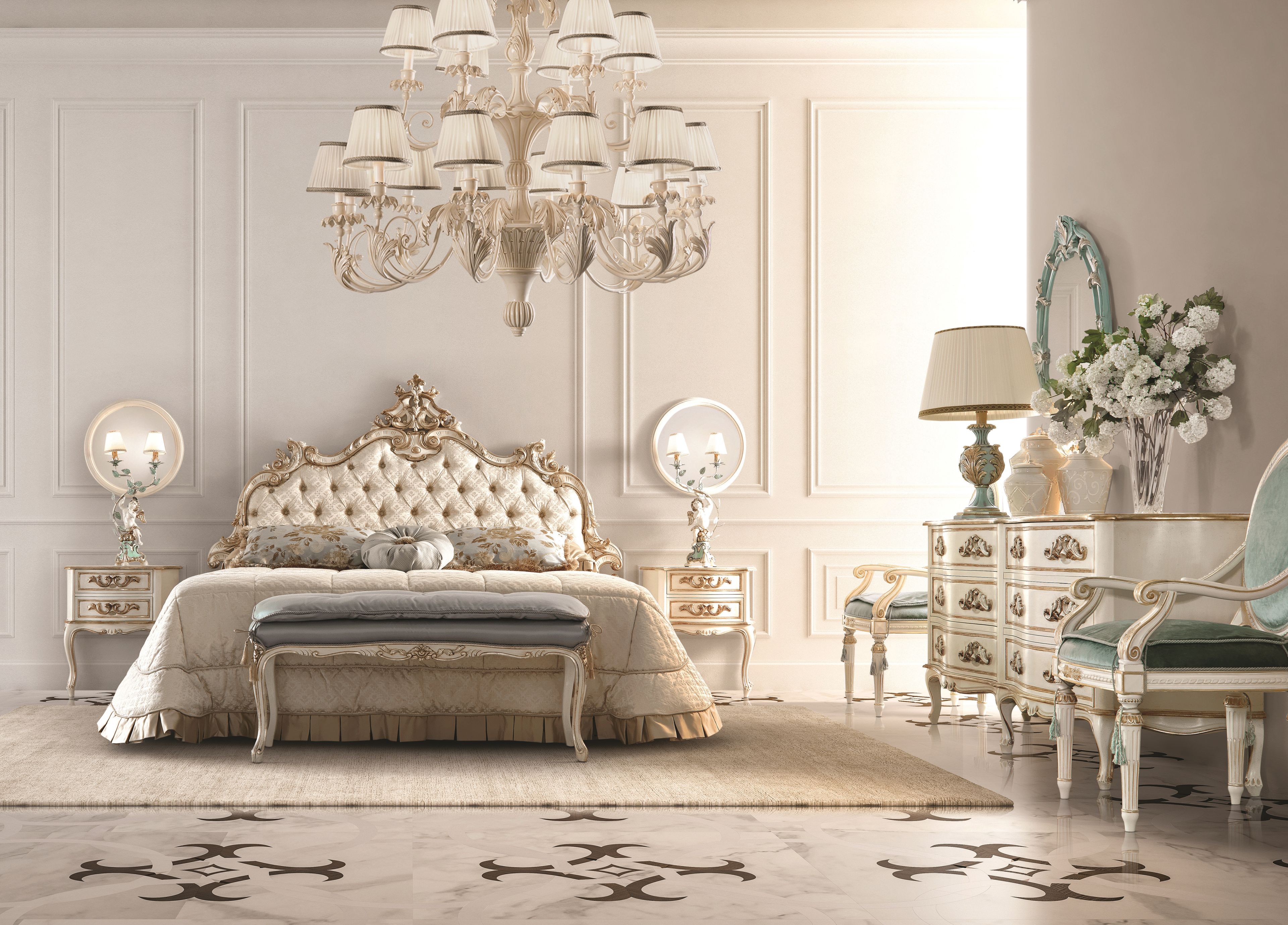 OPERA | Bed with tufted headboard Opera Collection By Andrea Fanfani