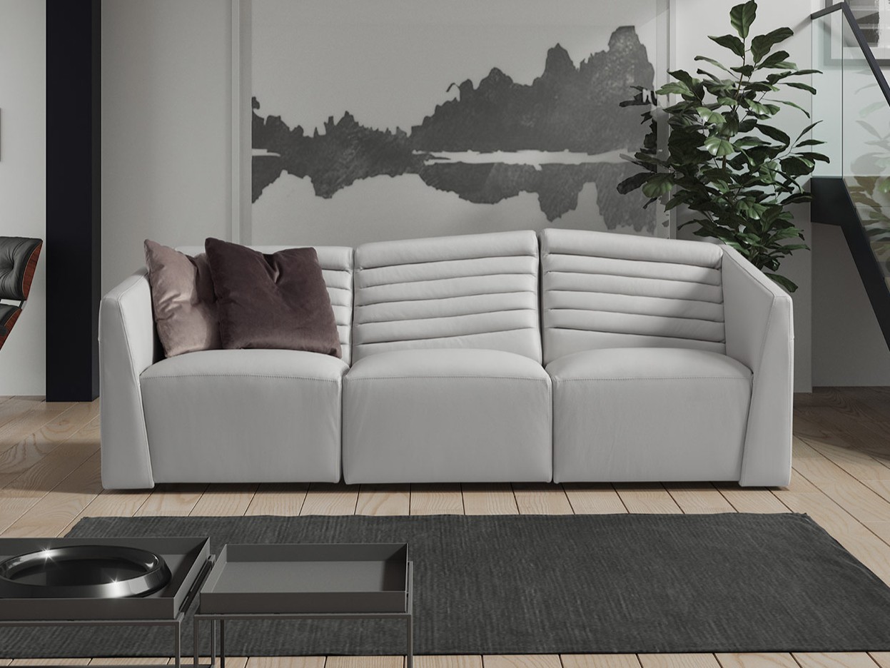 ORCHIDEA | Leather sofa 3 seater sectional leather sofa By Marinelli ...