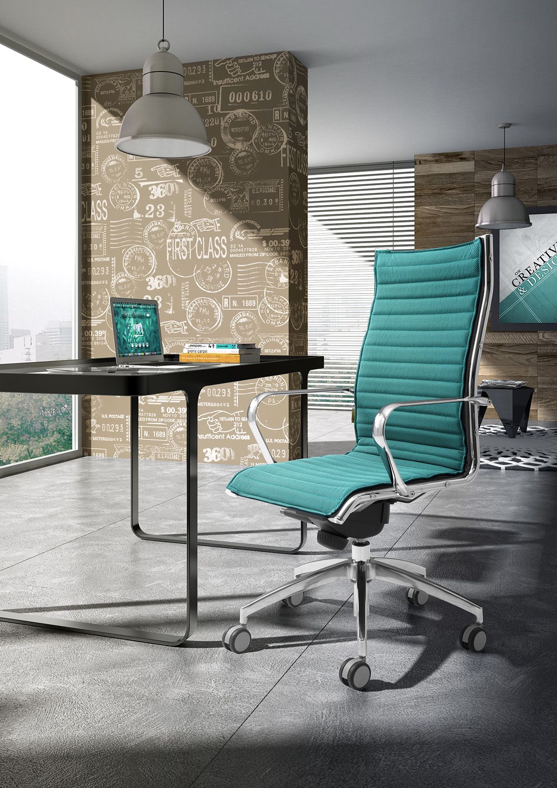 ORIGAMI IN | High-back office chair Fabric office chair with armrests ...