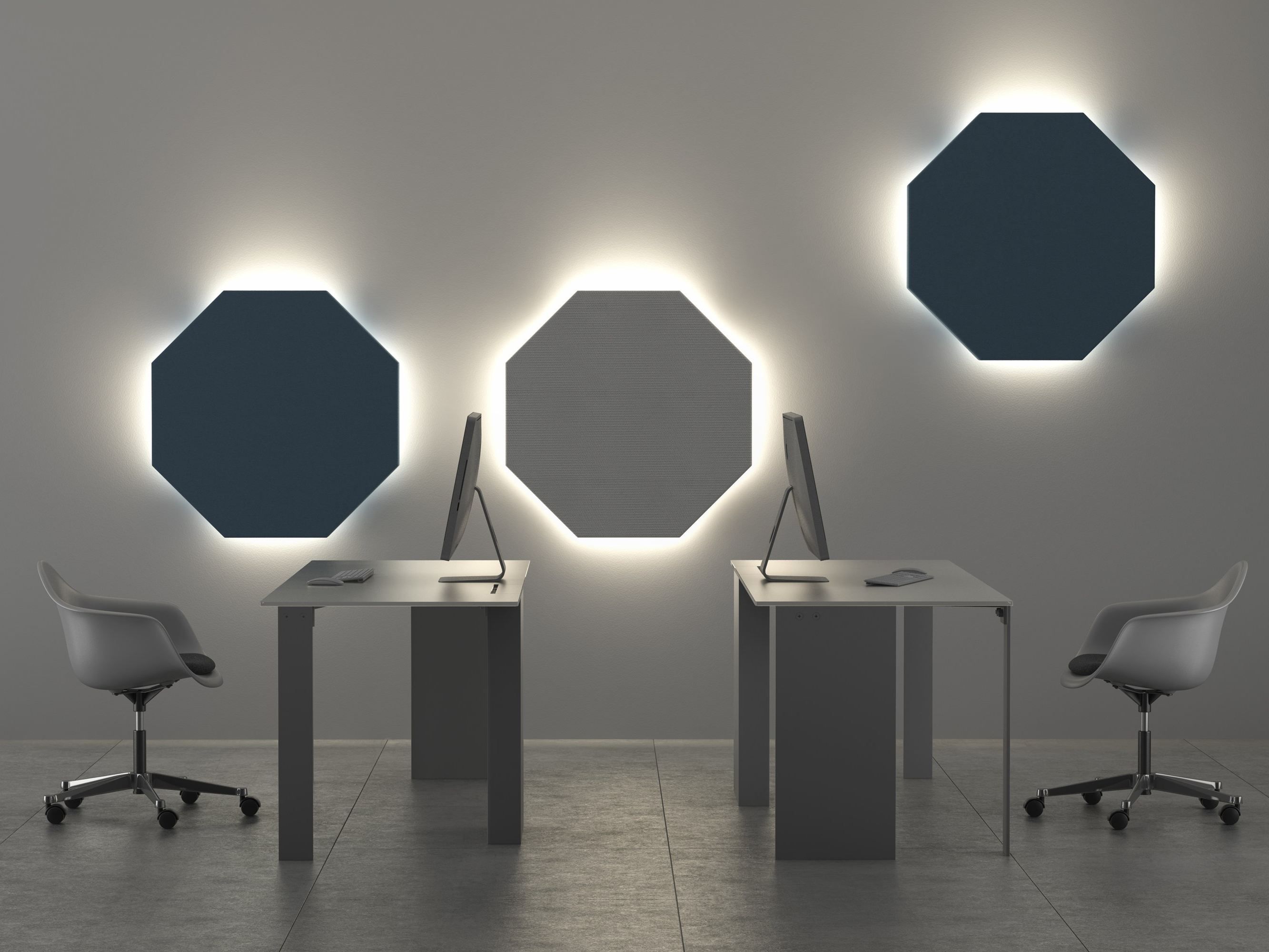 OTTAVA Felt Acoustic wall panel with Integrated Lighting By LvB Italia ...