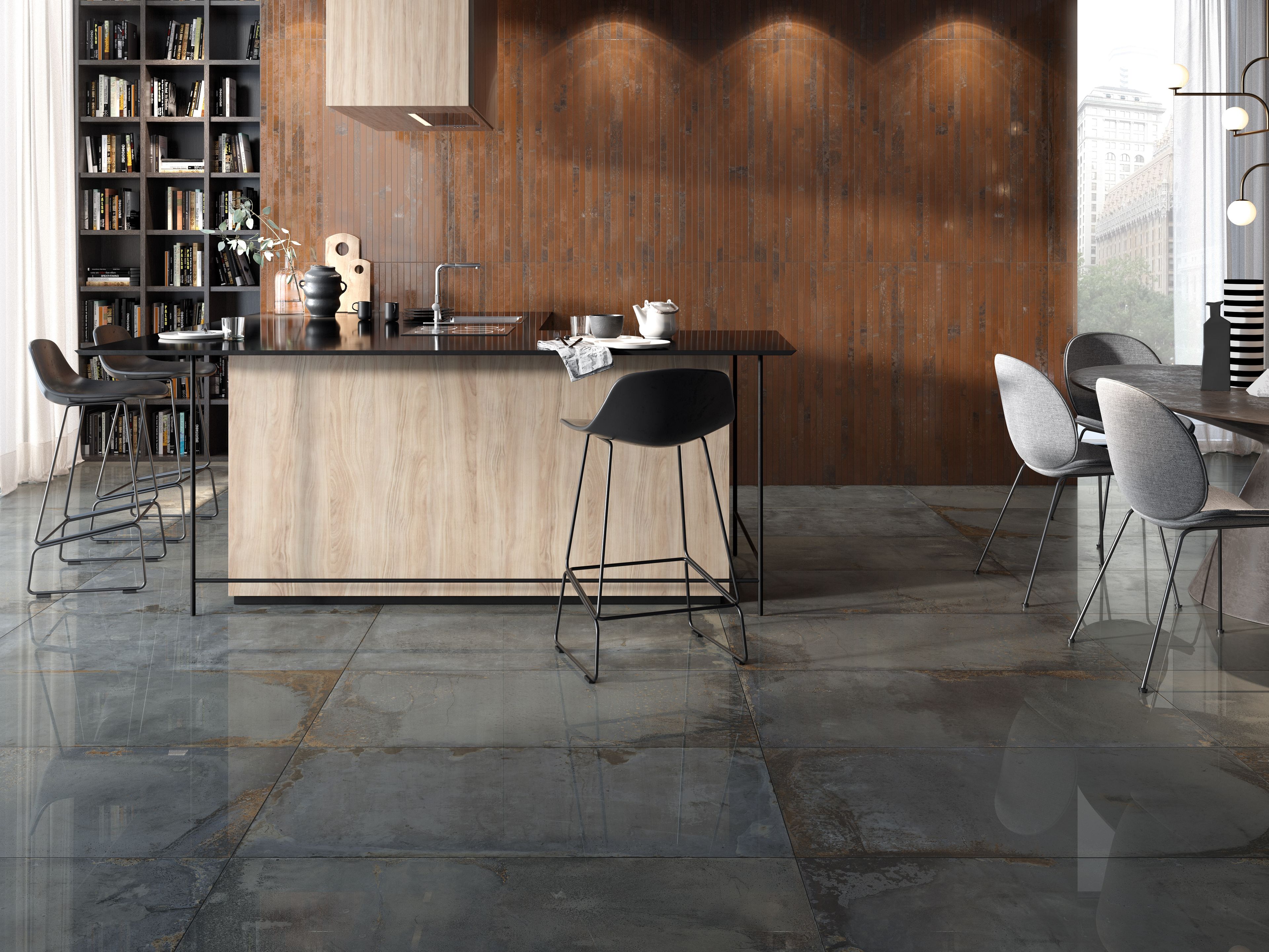 Revêtement de sol/mur effet métal OXYD By Ceramica Rondine