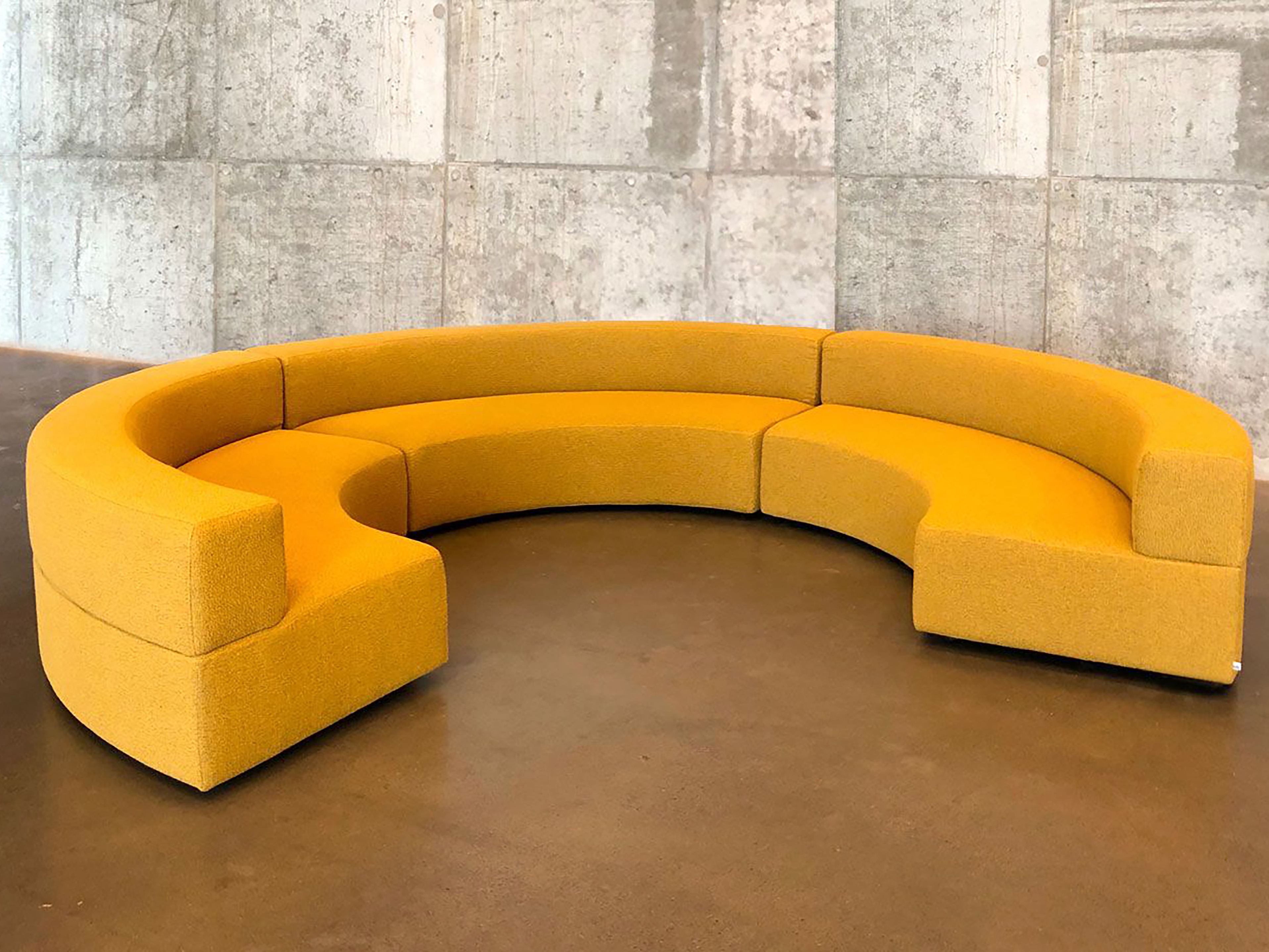 Canapé rond modulable en tissu avec revêtement amovible PANORAMA CURVE ...