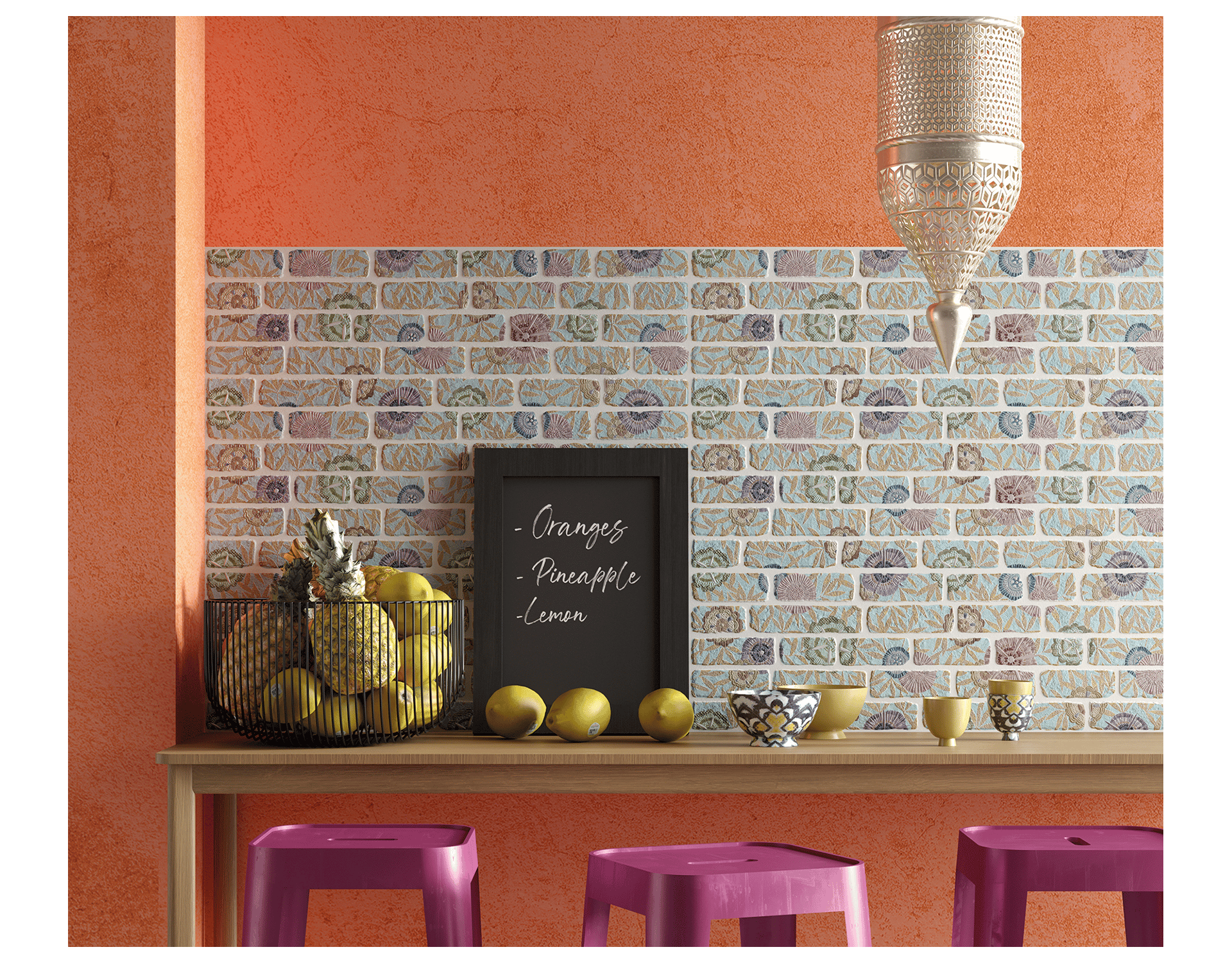 PANTONE WALLBRICK FLOWER Wall tiles By MARINER