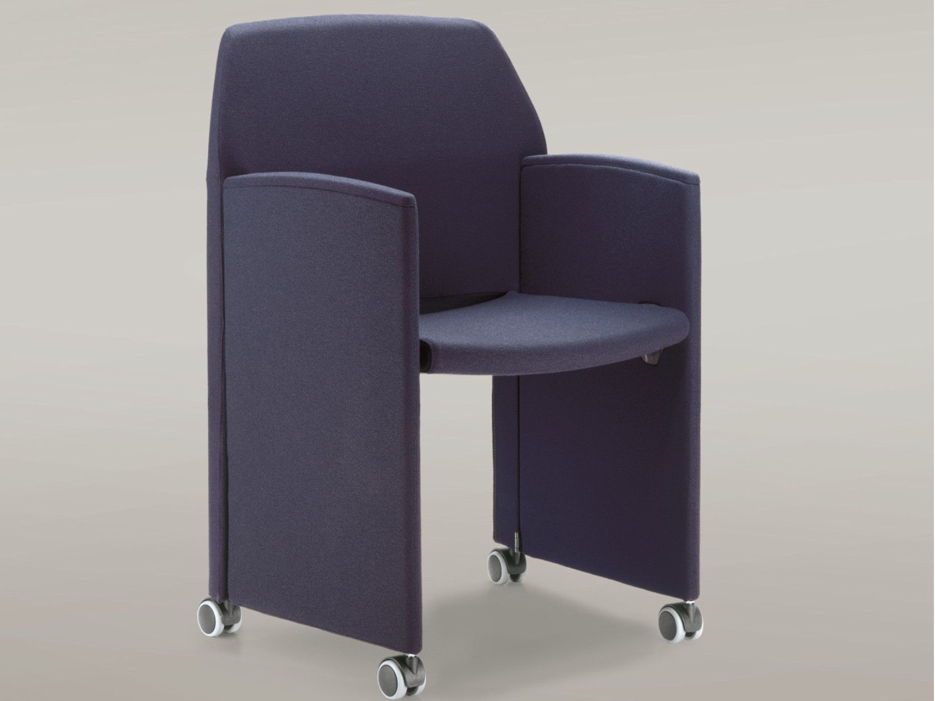 Folding fabric training chair with armrests PAPILLON Seating system ...