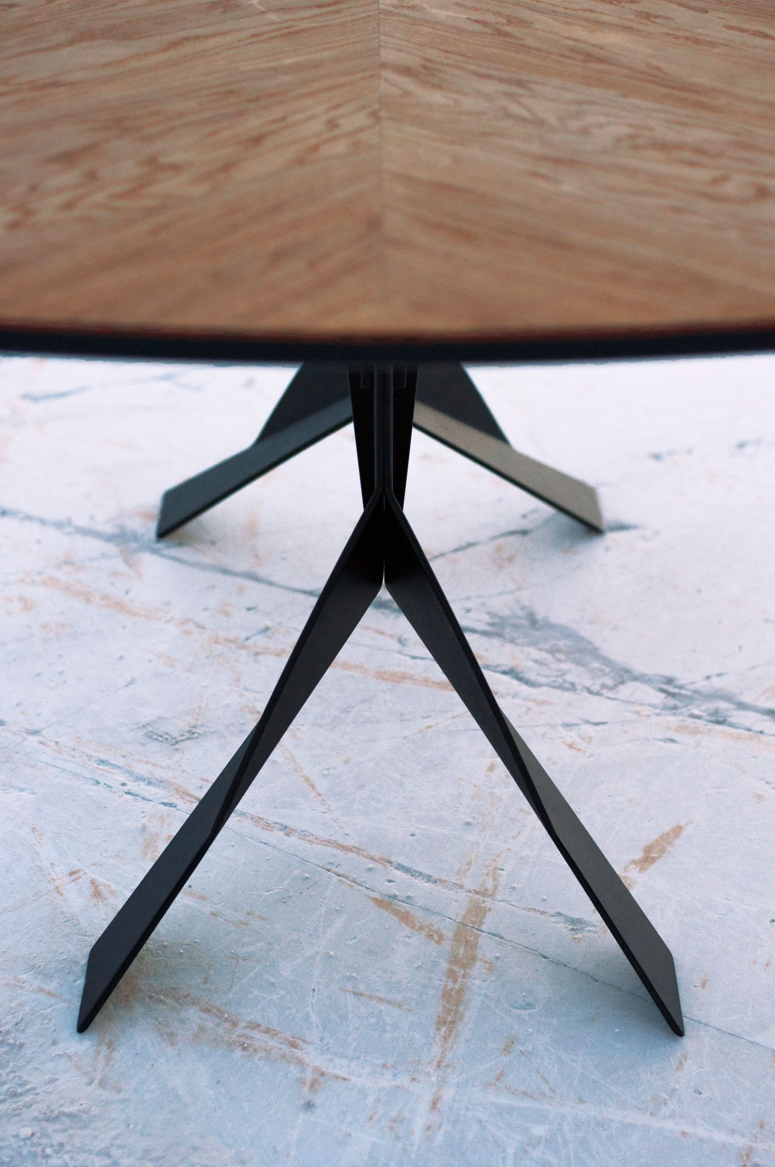 Rectangular wood veneer table PARABOLA Evolution Collection By RINOCCA