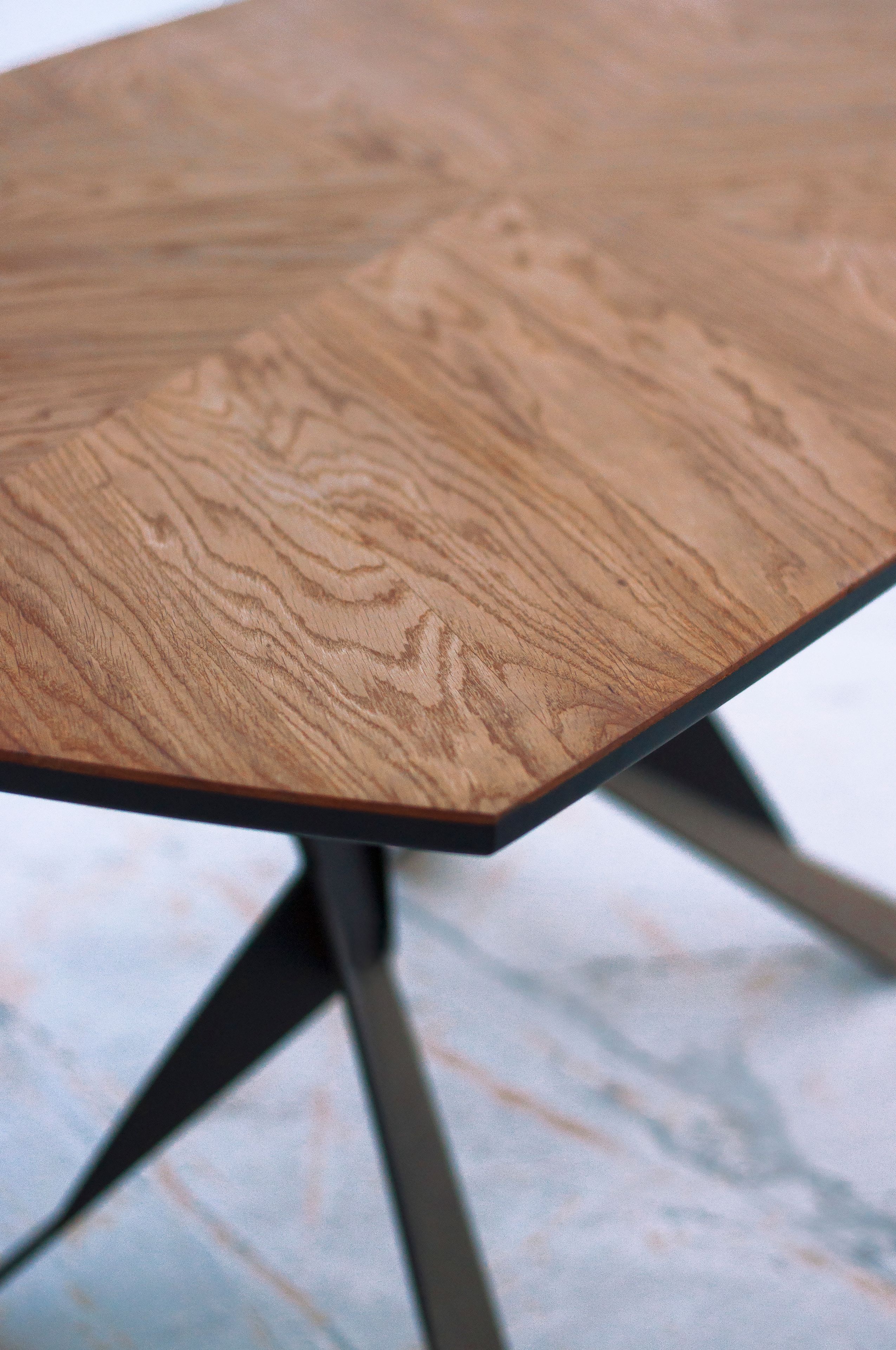 Rectangular wood veneer table PARABOLA Evolution Collection By RINOCCA