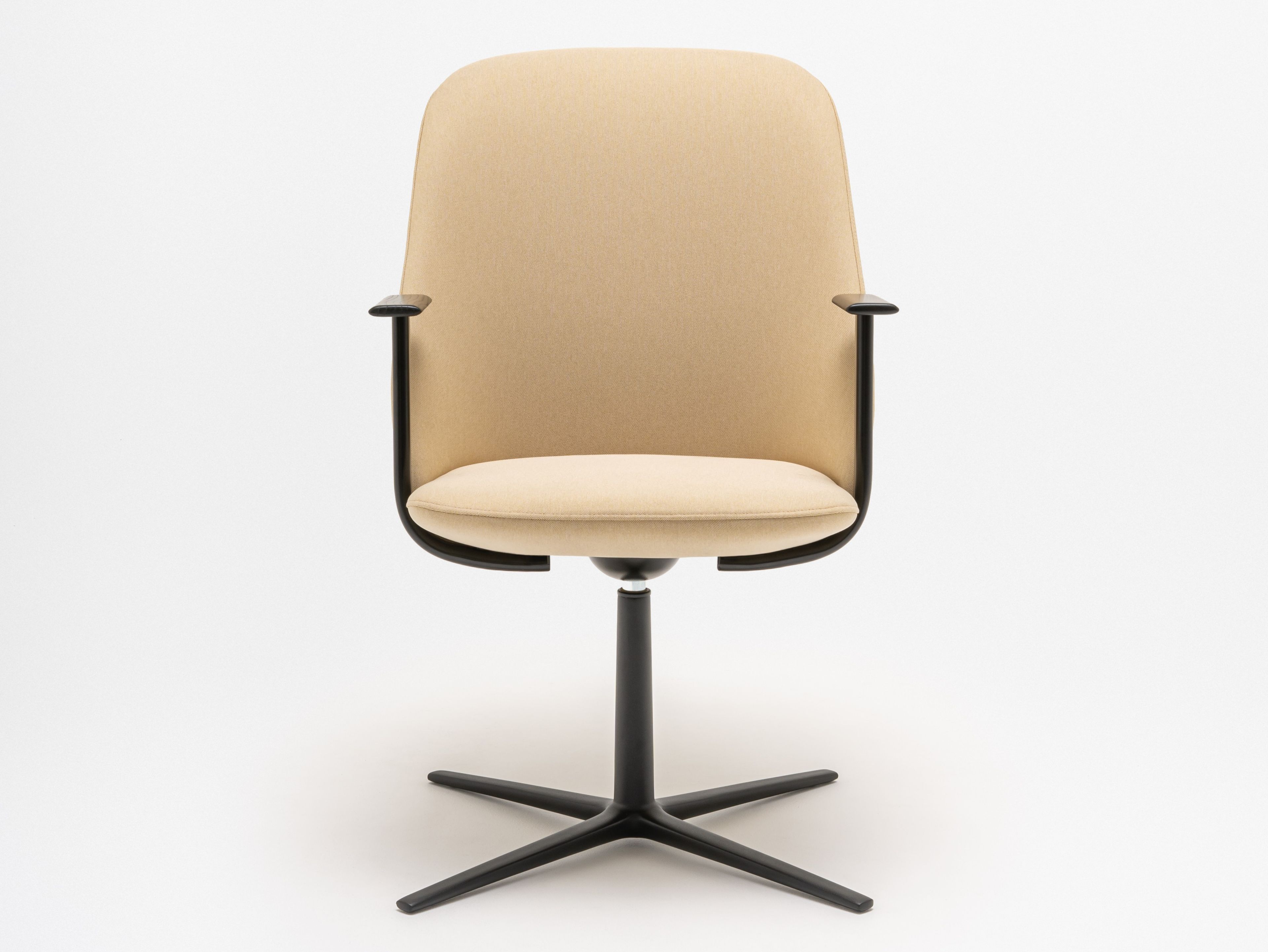 PARALEL | Chair with armrests Upholstered fabric chair with armrests By MDD