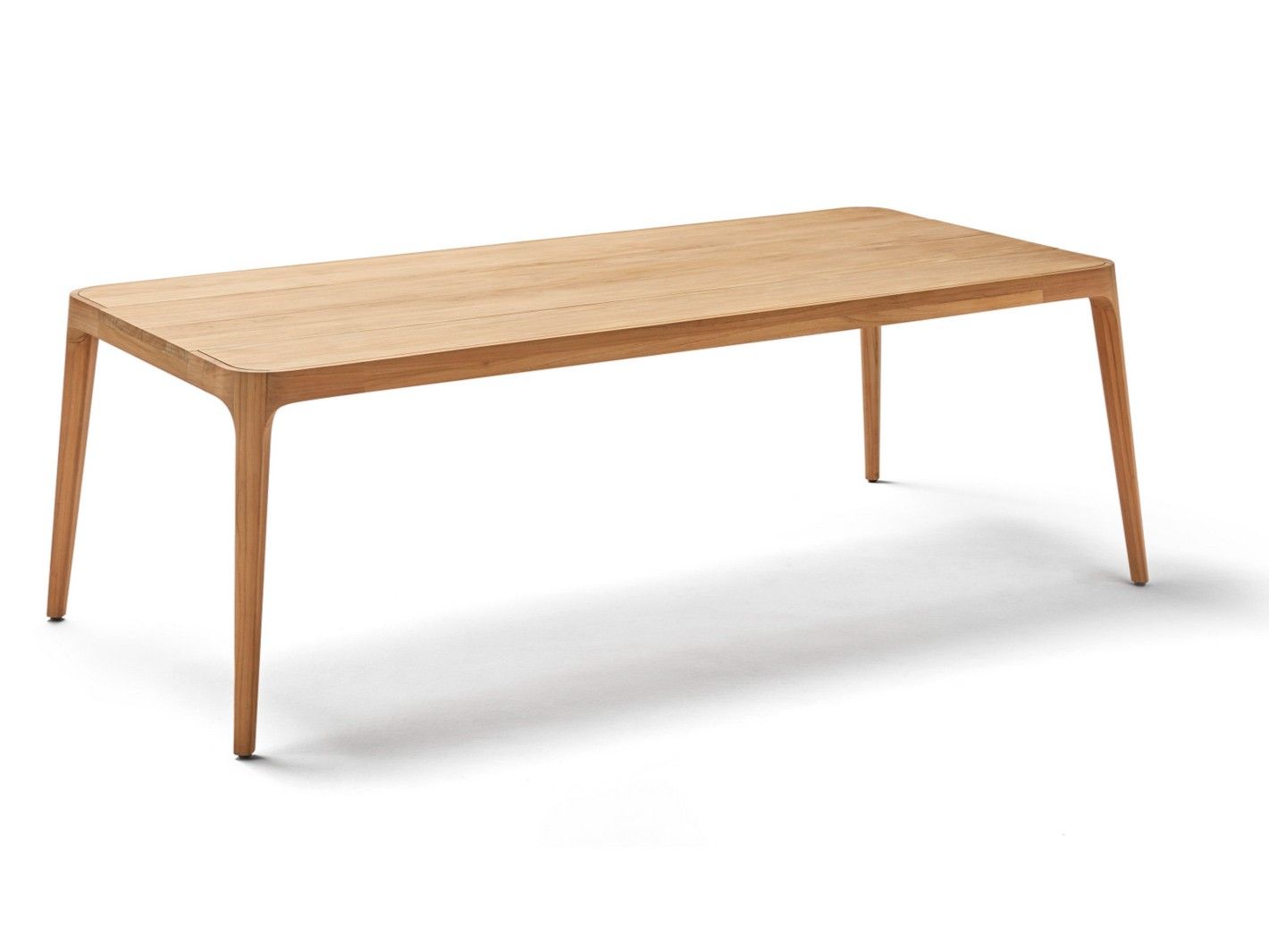 PARALEL Rectangular teak garden table By POINT | design Gabriel Teixidó