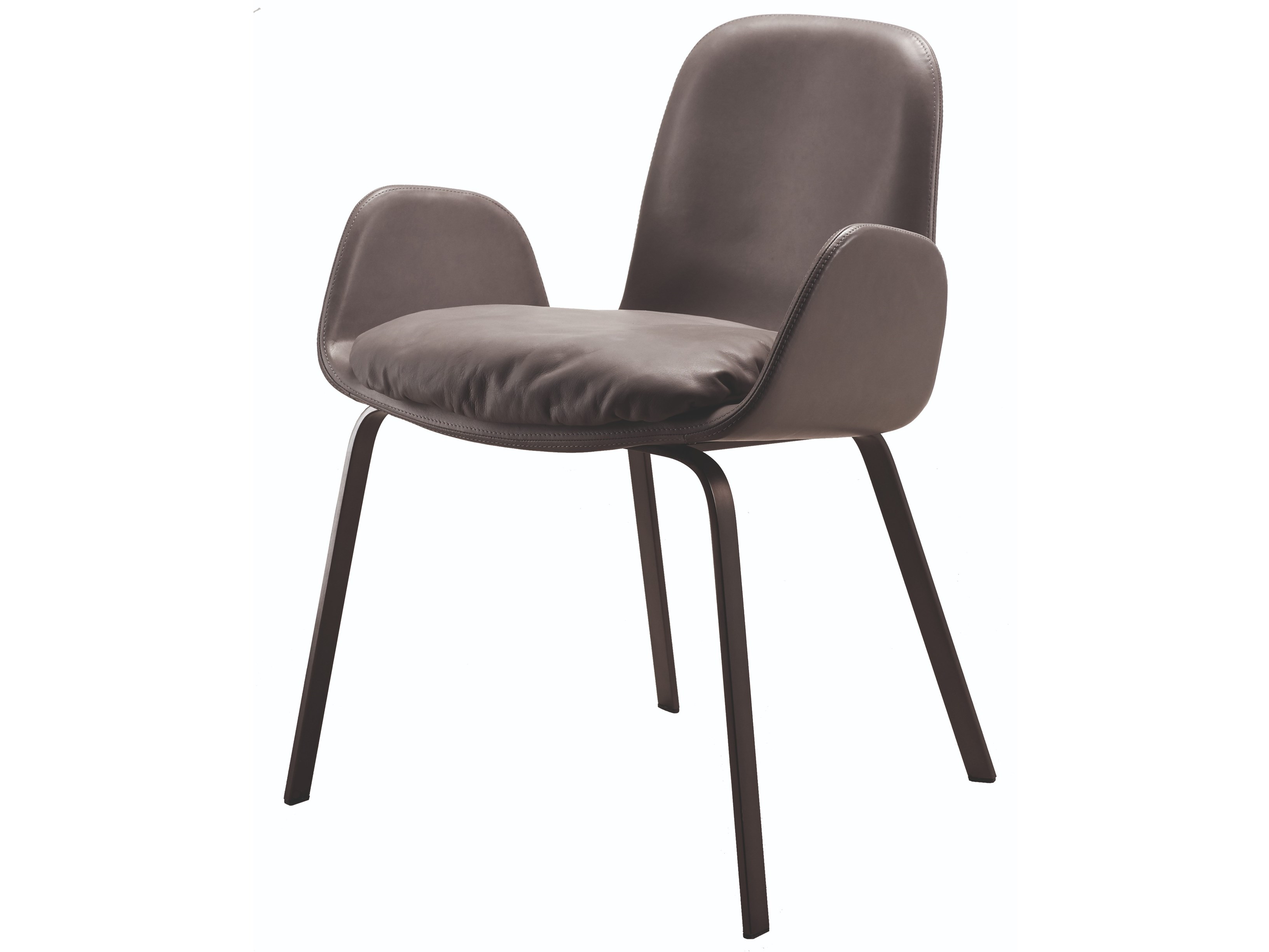 PEC | Chair with armrests Upholstered leather chair with armrests By ...