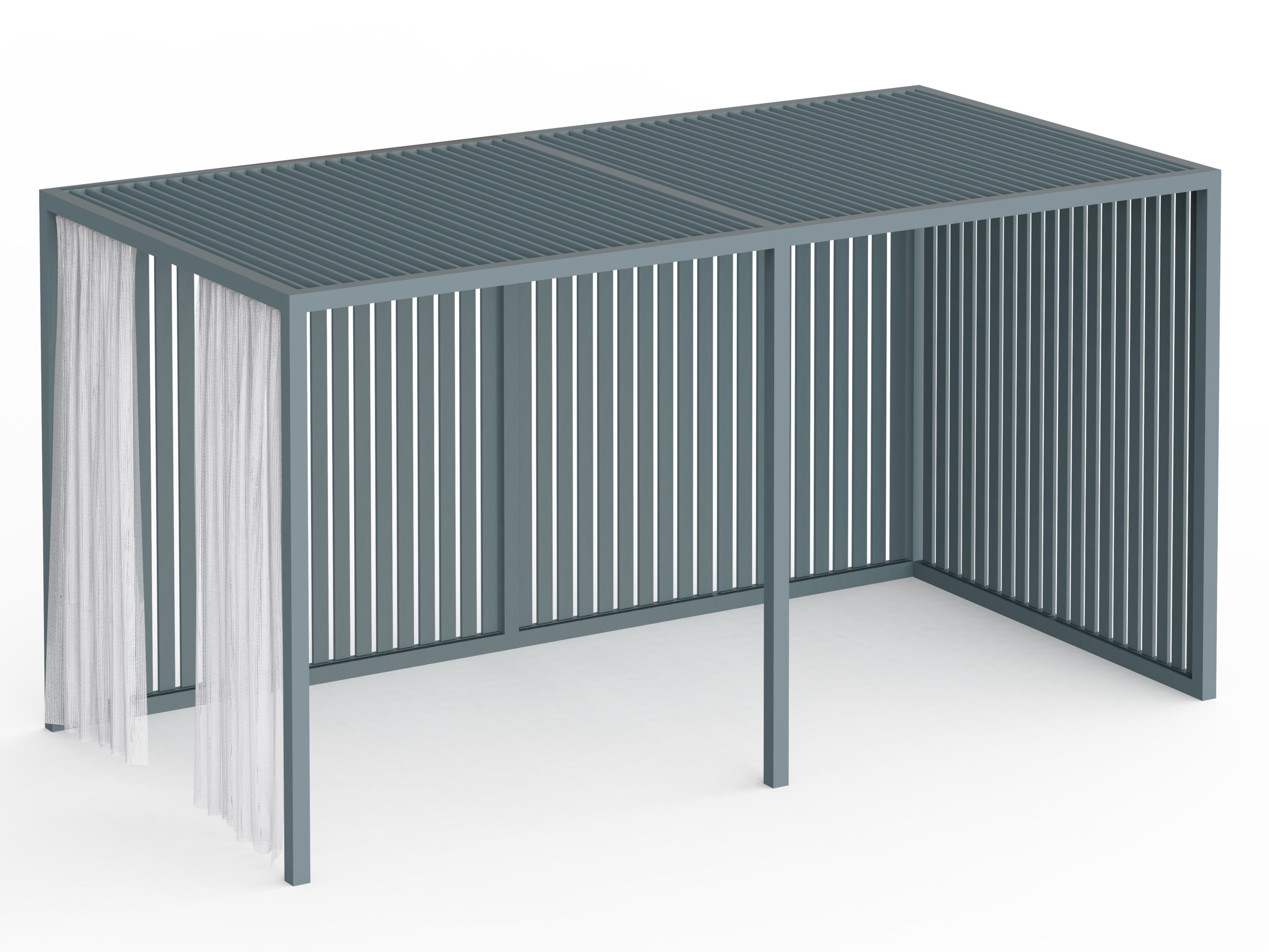 Pérgula independente de alumínio termolacado PERGOLAS MODULE 2 246x484 ...