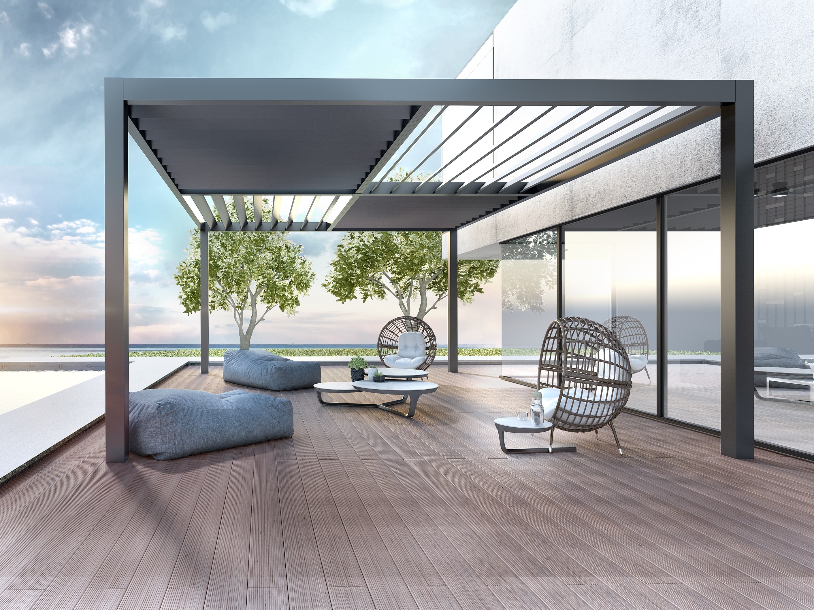 SMARTIA PG120F CRETA | Freestanding pergola By Alumil
