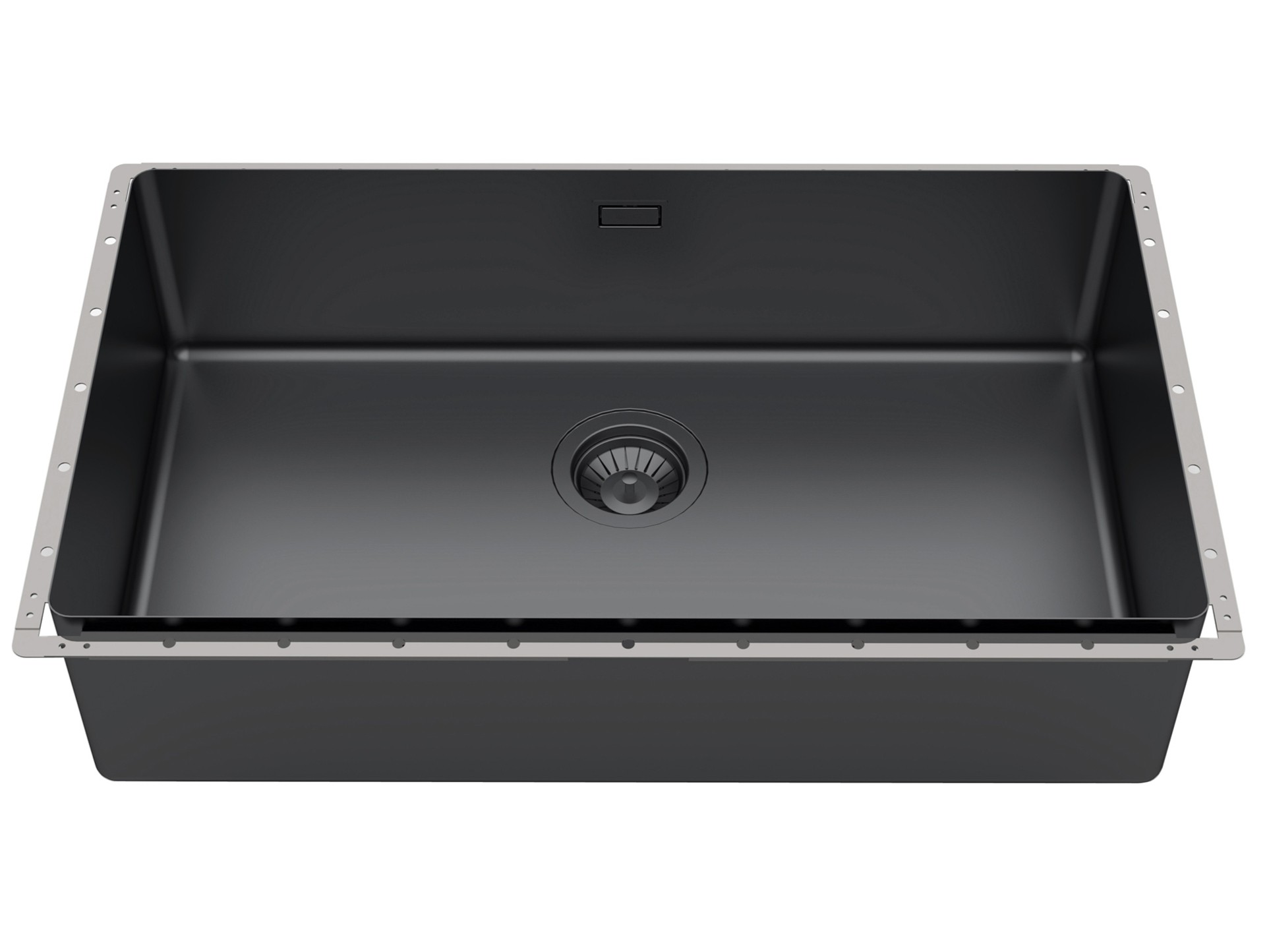 Built-in stainless steel sink PHANTOM EDGE 71X40 GUNMETAL Phantom ...