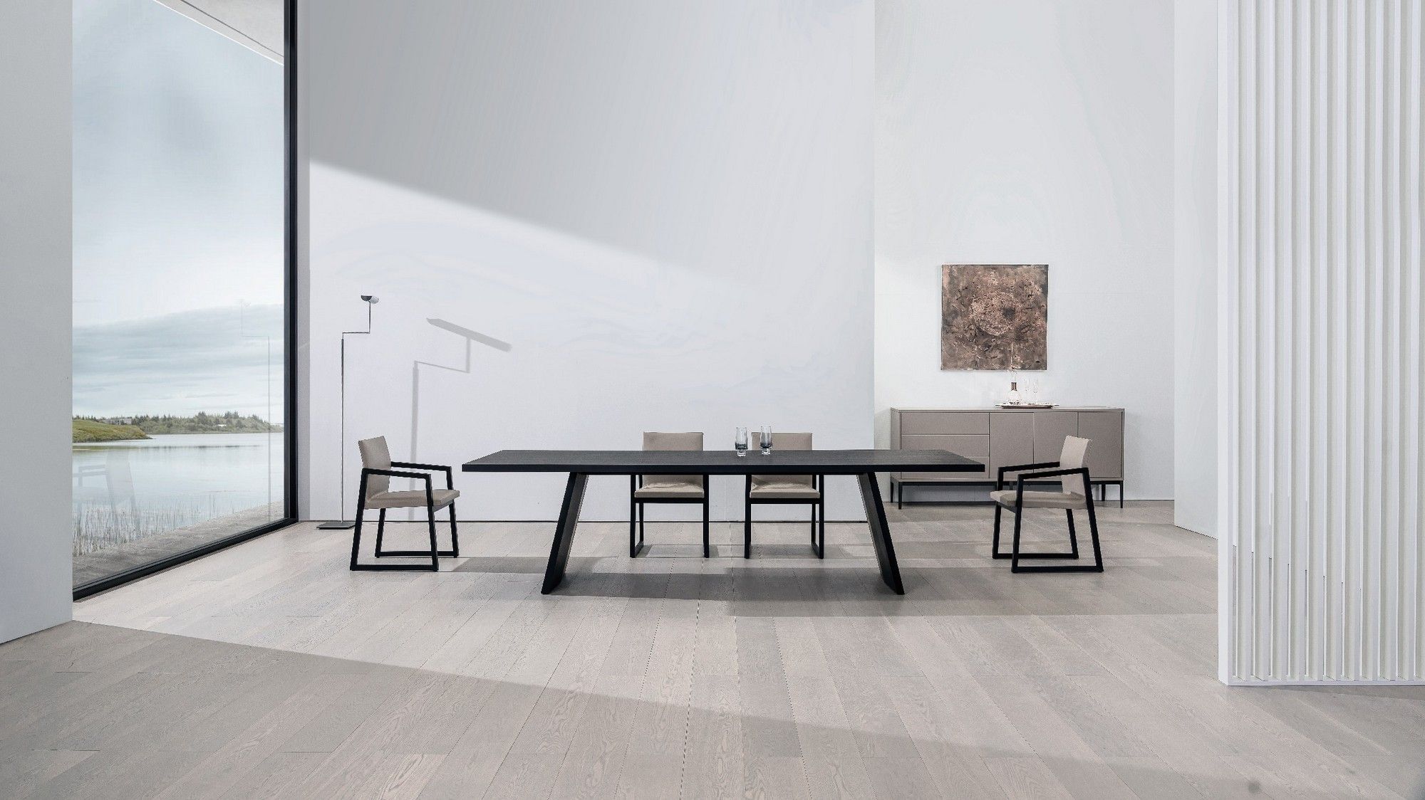 PI Rectangular walnut table By CAMERICH